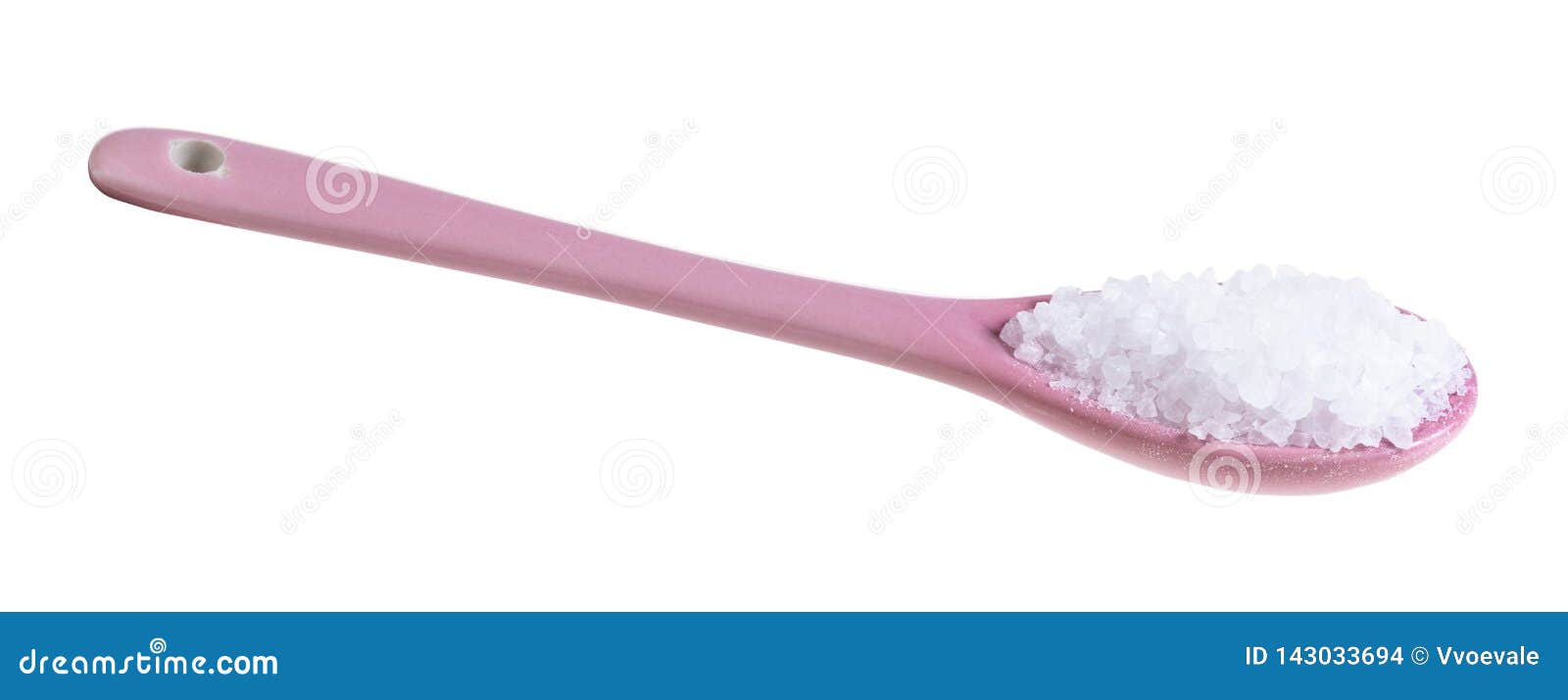 Ceramic Spoon with Coarse Grained Sea Salt Stock Photo - Image of ...