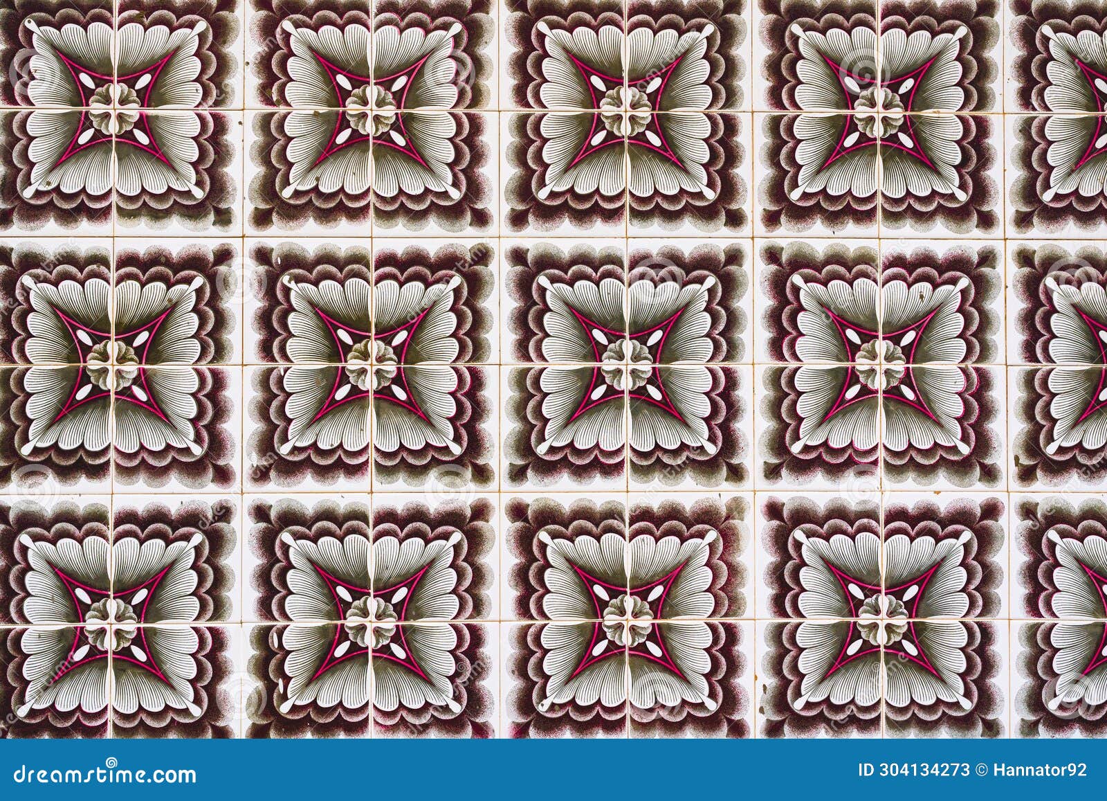 Ceramic Square Tiles with Small Ornamental Mosaic Pieces. Old Tiles ...