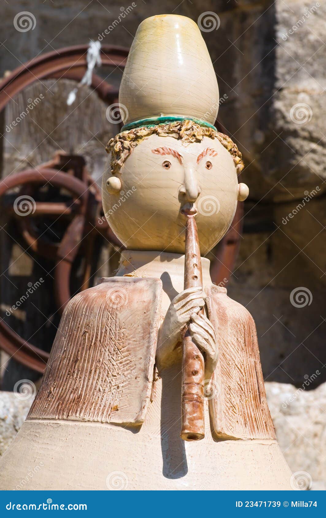 Ceramic statue. stock image. Image of gesture, closeup - 23471739