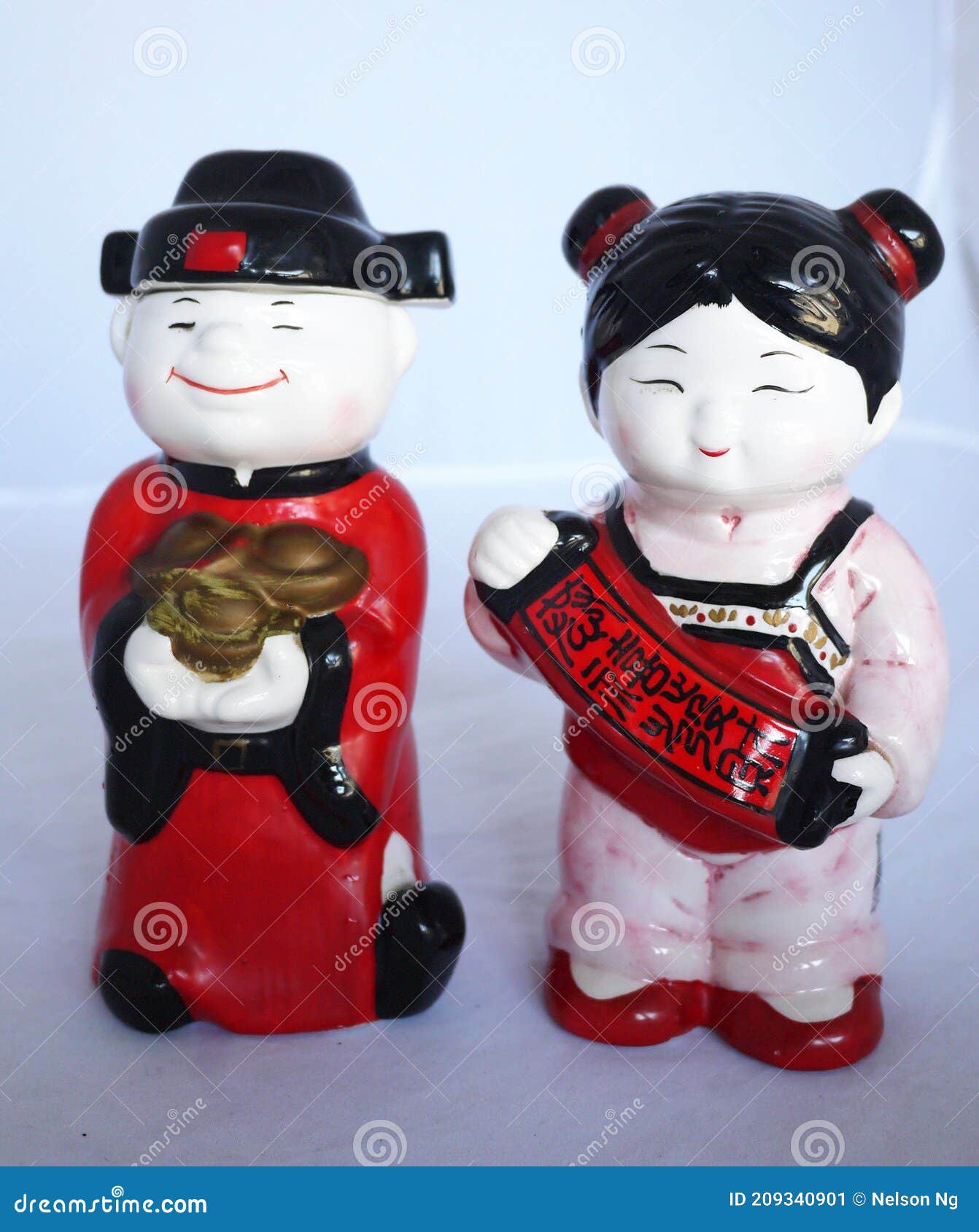 Ceramic Statue Antique Representing Happiness, Fortune and Prosperity ...