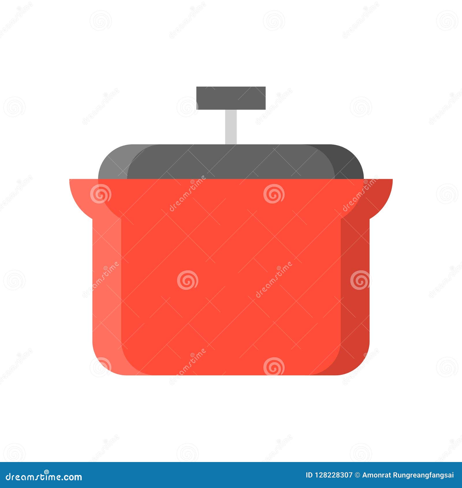 Ceramic Stew Pot Icon, Flat Design Isolated Vector Stock Vector - Illustration of ceramic ...