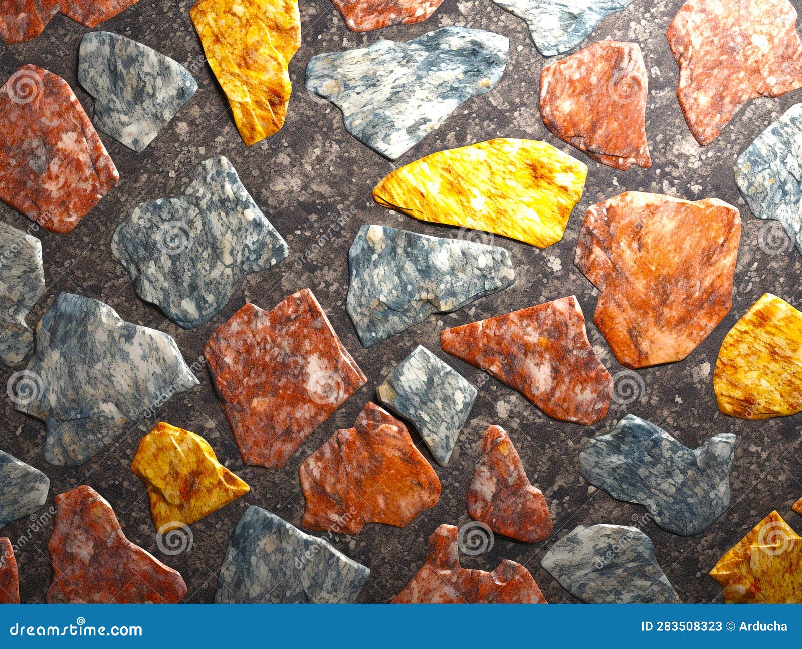 Ceramic Stones Lined with Beautiful Marble Textured Patterns Stock ...