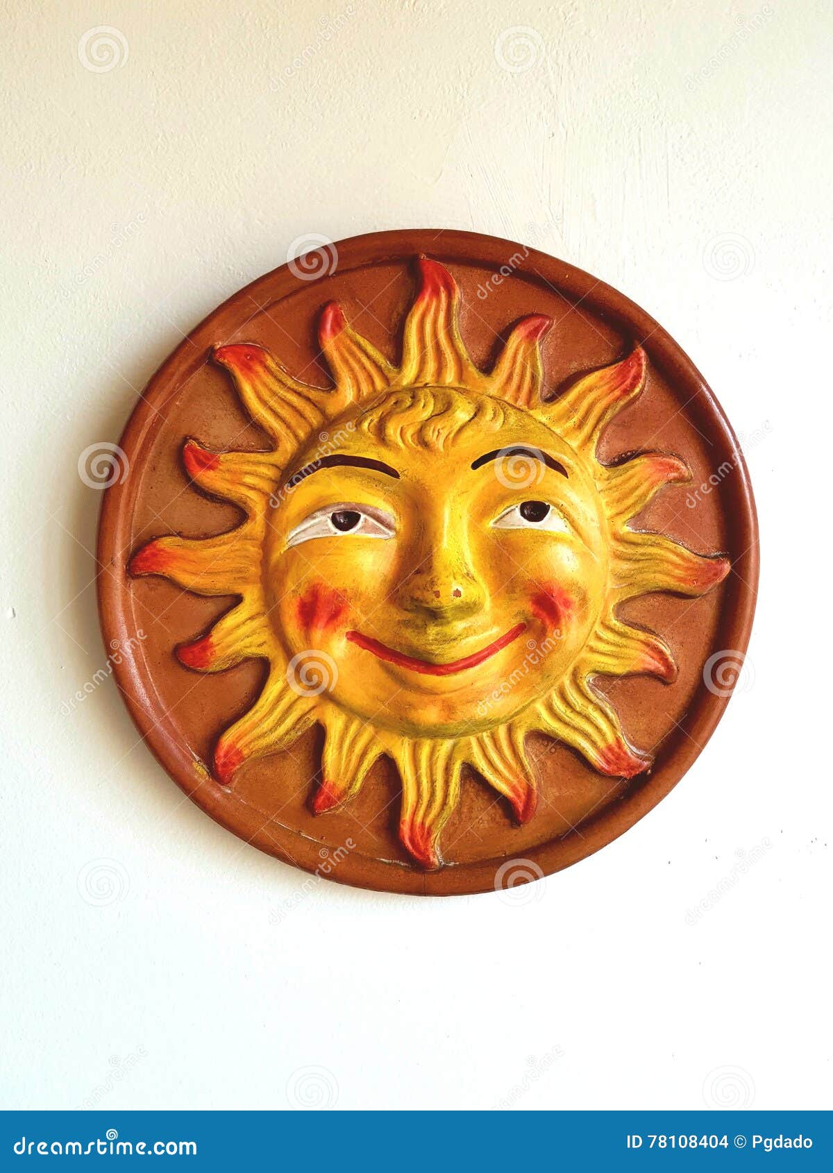The ceramic sun stock photo. Image of artifact, traditional - 78108404