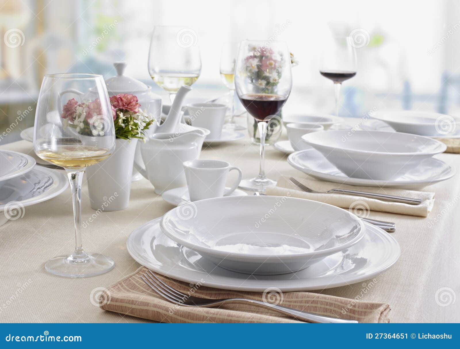 Ceramic tableware stock image. Image of dinner, cutlery - 27364651