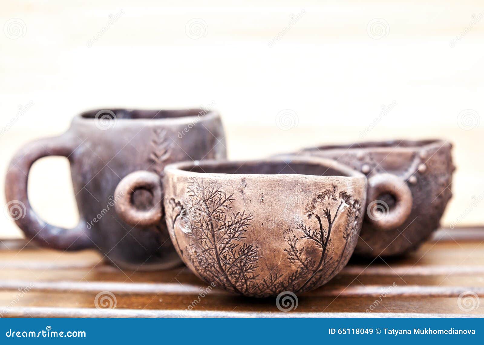 Ceramic Tableware Handmade. Cups of Clay Stock Image - Image of ceramic ...