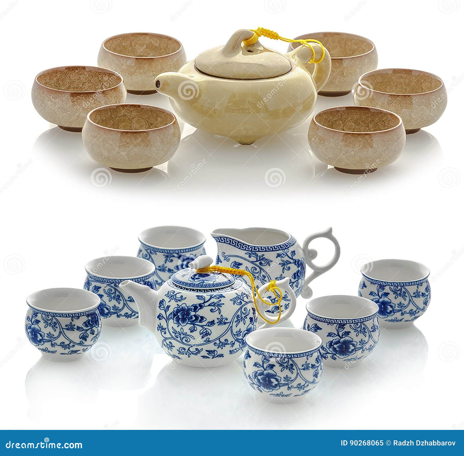 Ceramic Teapot and Mugs for Tea, Tea Set Stock Image - Image of ...