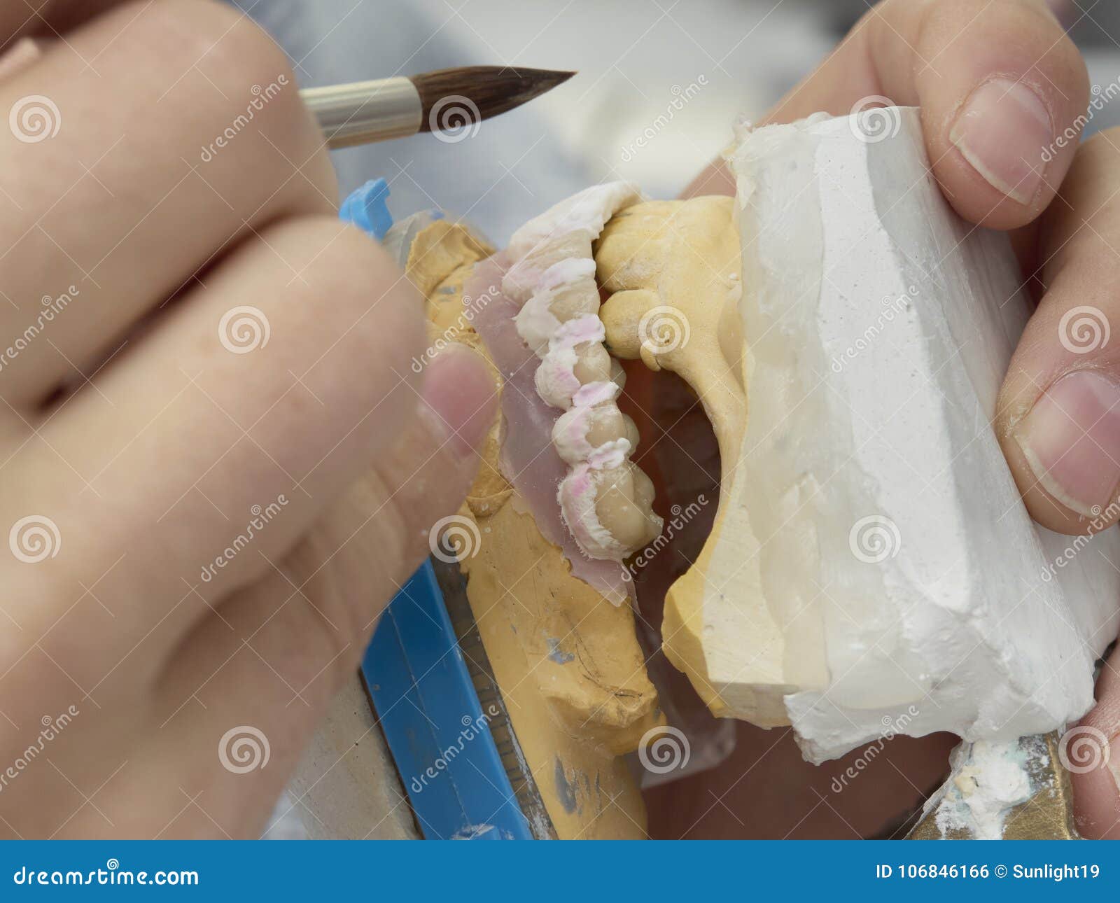 Ceramic editorial photo. Image of brush, hold, cavity - 106846166