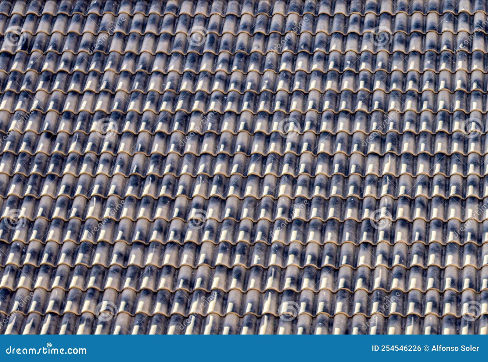Ceramic Texture. Tile Pattern of a Spanish Roof. Pattern Stock Photo ...