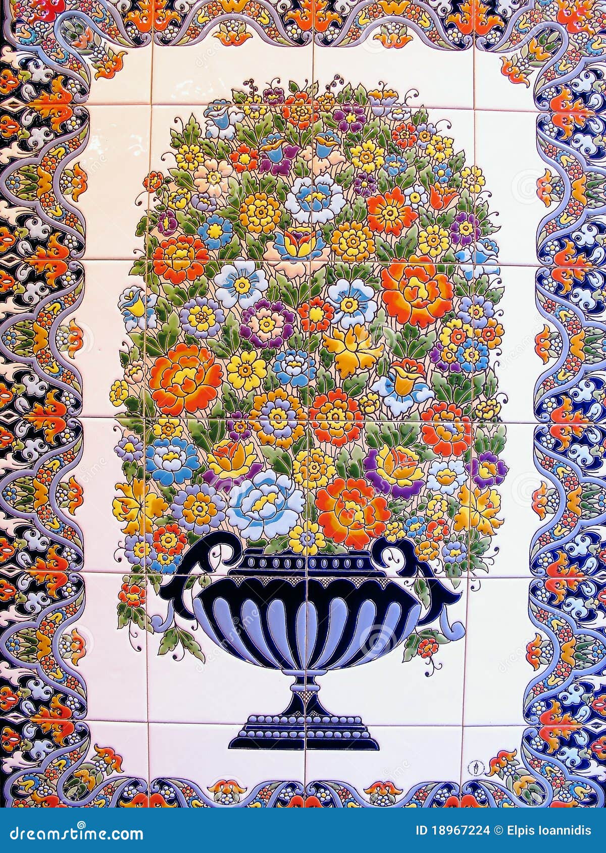 A ceramic tile, stock photo. Image of multicolor, pottery - 18967224