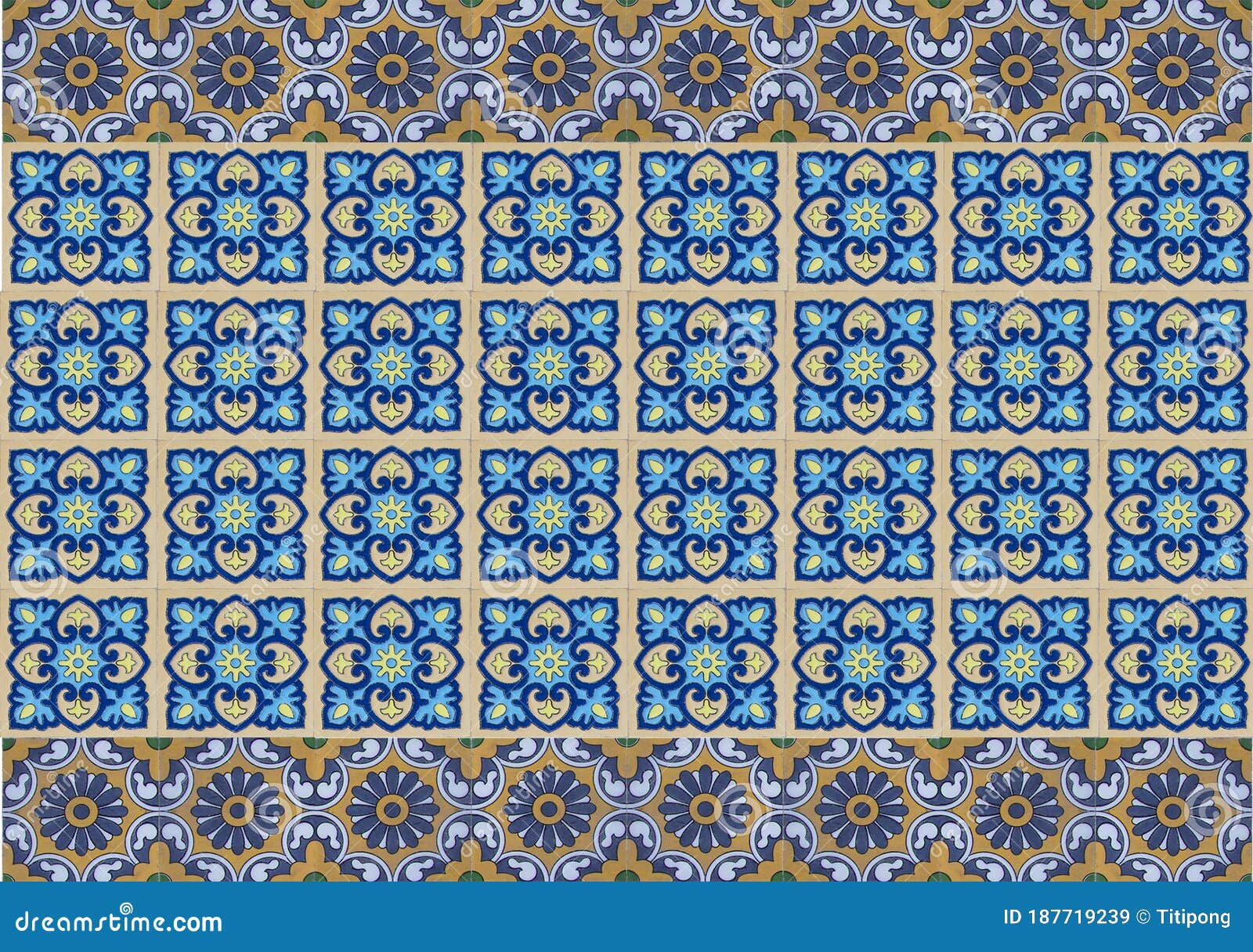 Ceramic Tile Background from Portugal with Beautiful Patterns. Stock ...