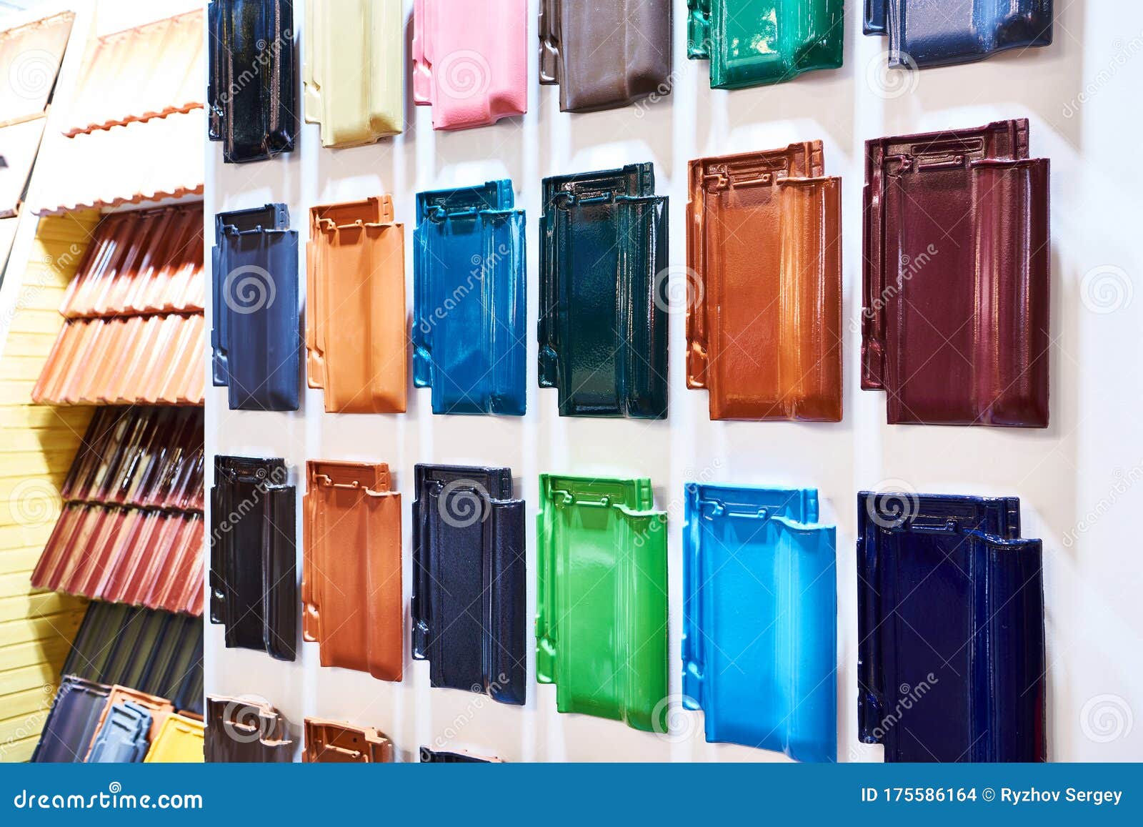 Ceramic Tile Blocks at Exhibition Stock Photo - Image of rectangular ...