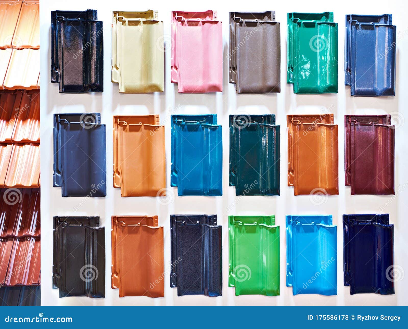 Ceramic Tile Blocks at Exhibition Stock Photo - Image of accessory ...