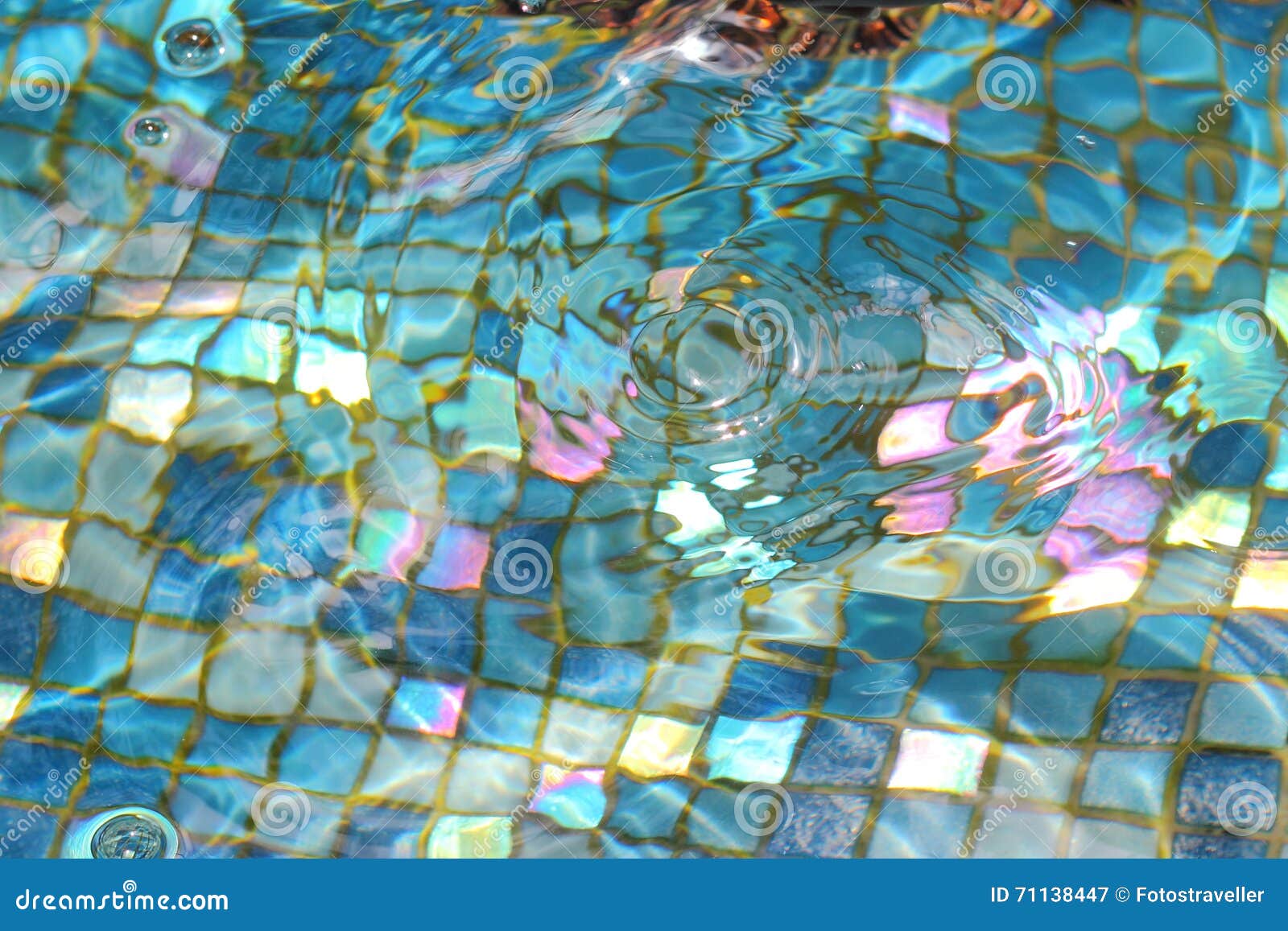 Ceramic Tile on the Bottom of a Clear Pool Stock Image - Image of ...
