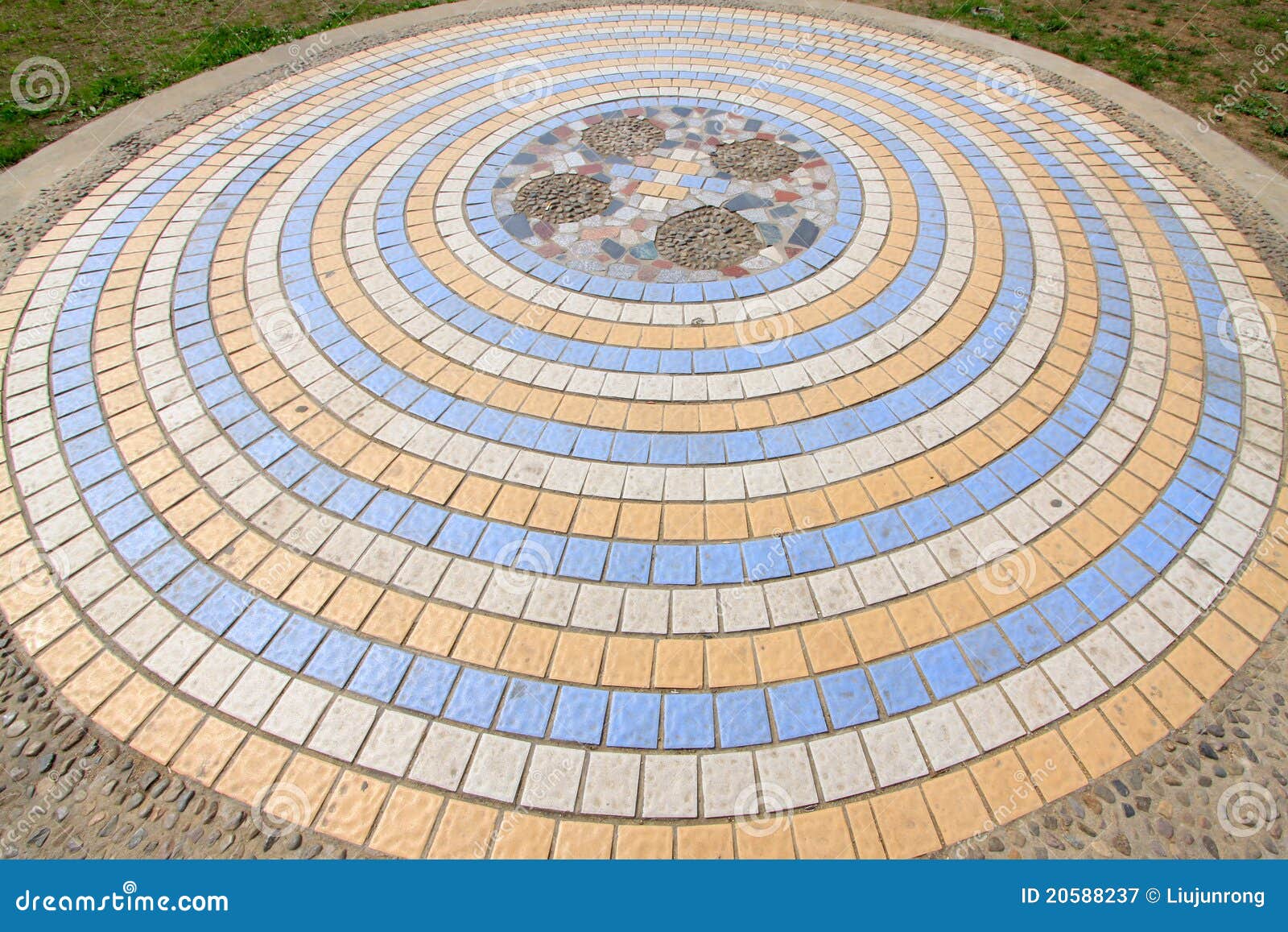 Ceramic Tile Concentric Landscape Architecture Stock Image - Image of ...
