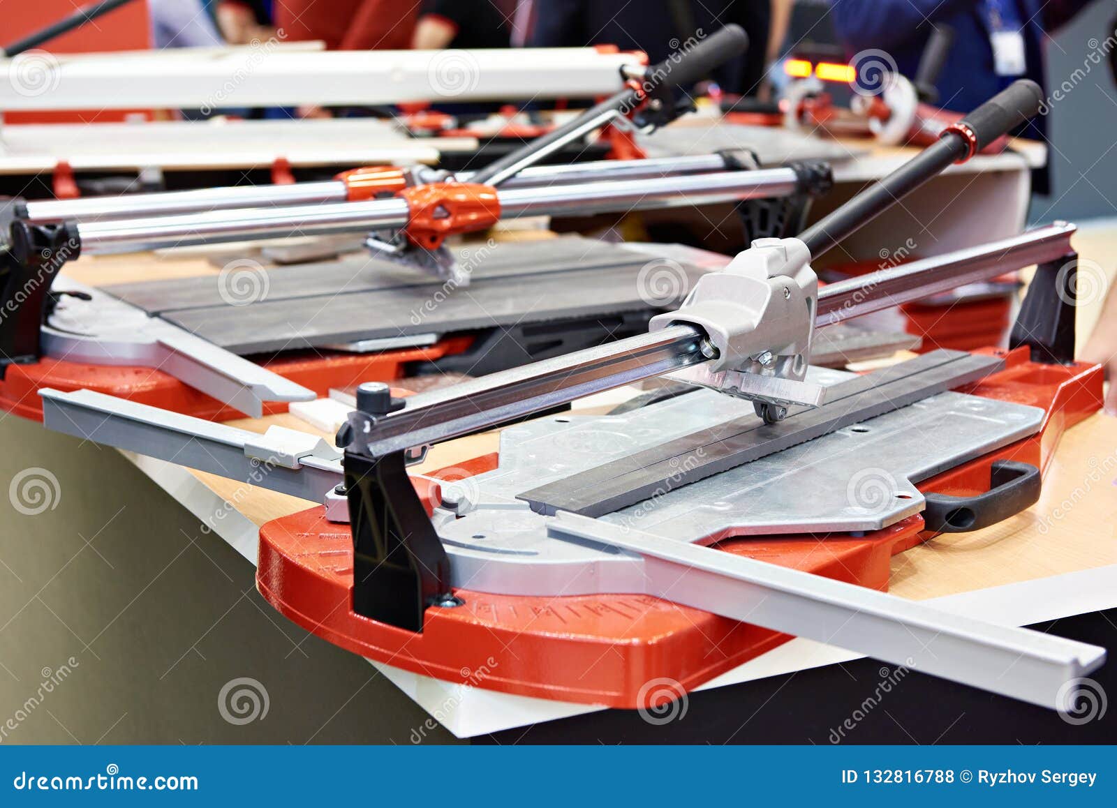 Ceramic tile cutter stock photo. Image of machine, building - 132816788