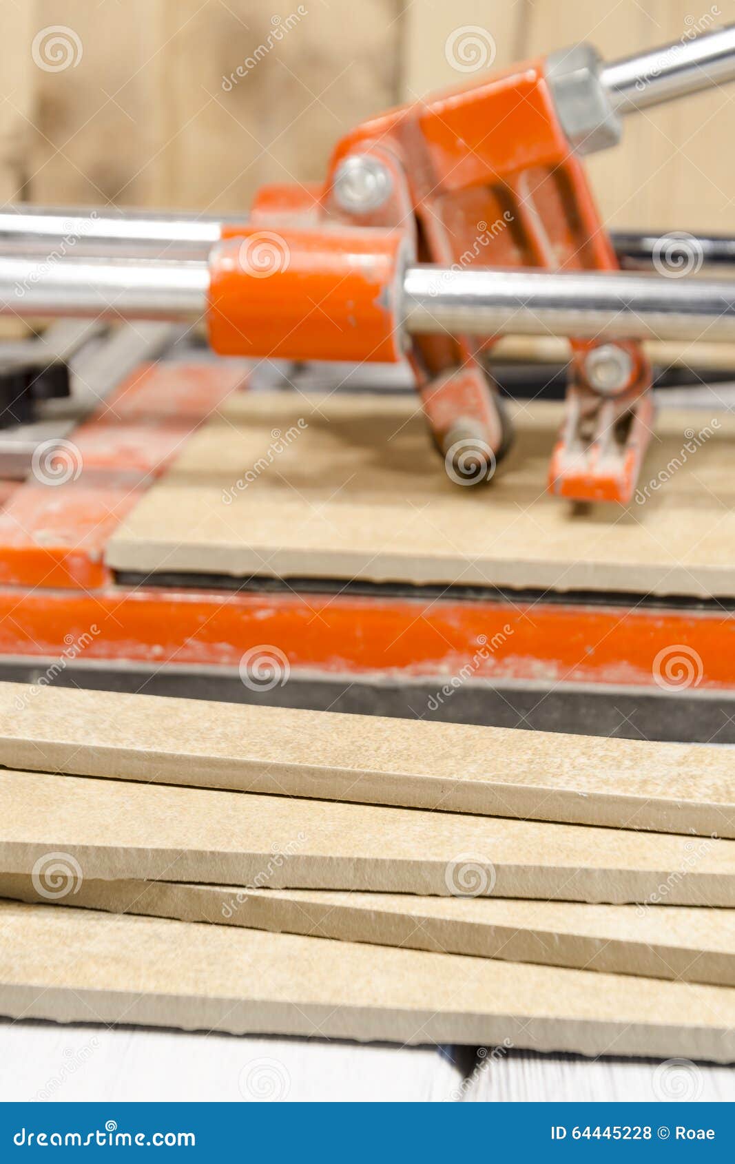 Ceramic Tile Cutting Process Stock Photo - Image of placing ...