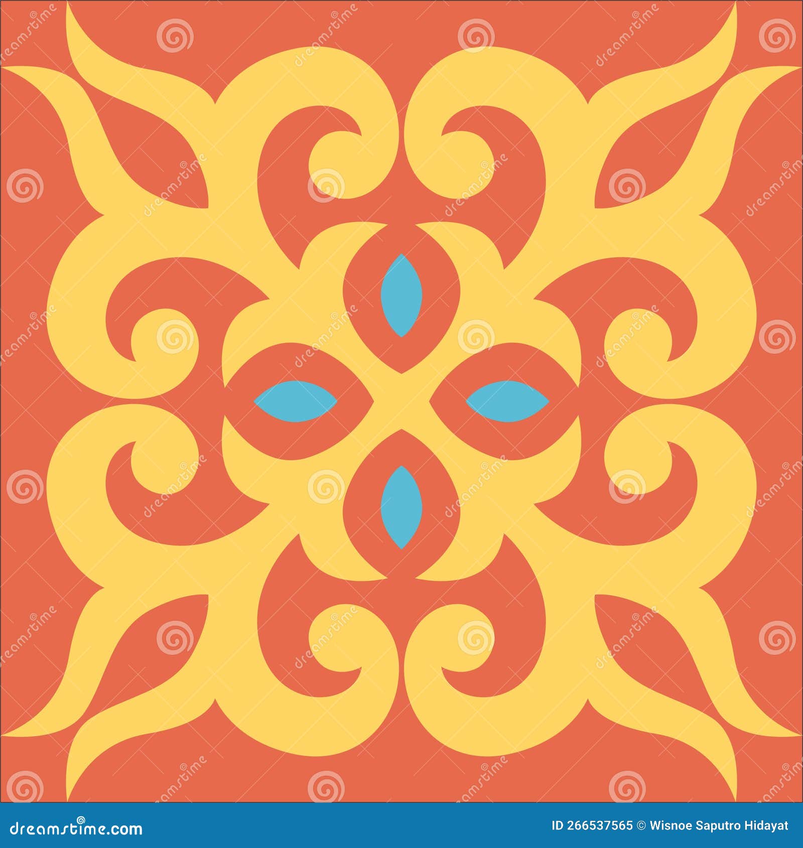 CERAMIC TILE MOTIF-21 stock vector. Illustration of orange - 266537565