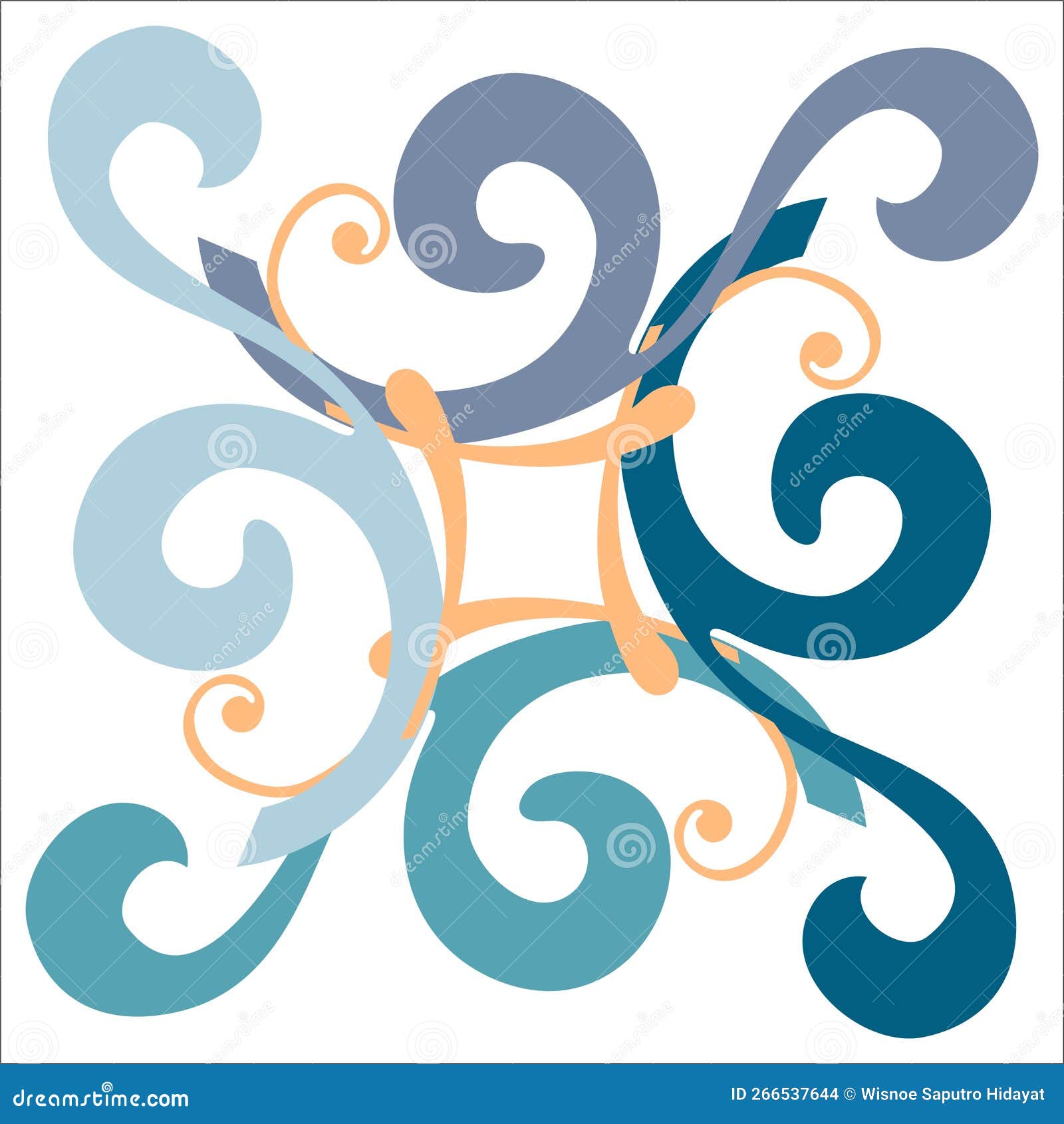 CERAMIC TILE MOTIF-9 stock vector. Illustration of vector - 266537644