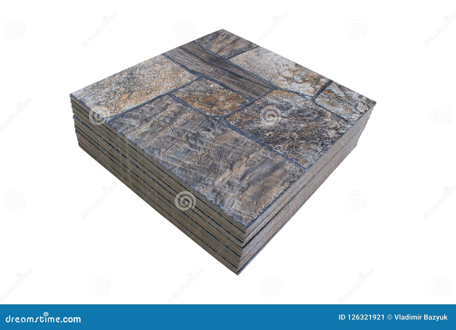 Ceramic Tile is Isolated,Stone Tiles Samples Isolated on White Stock ...