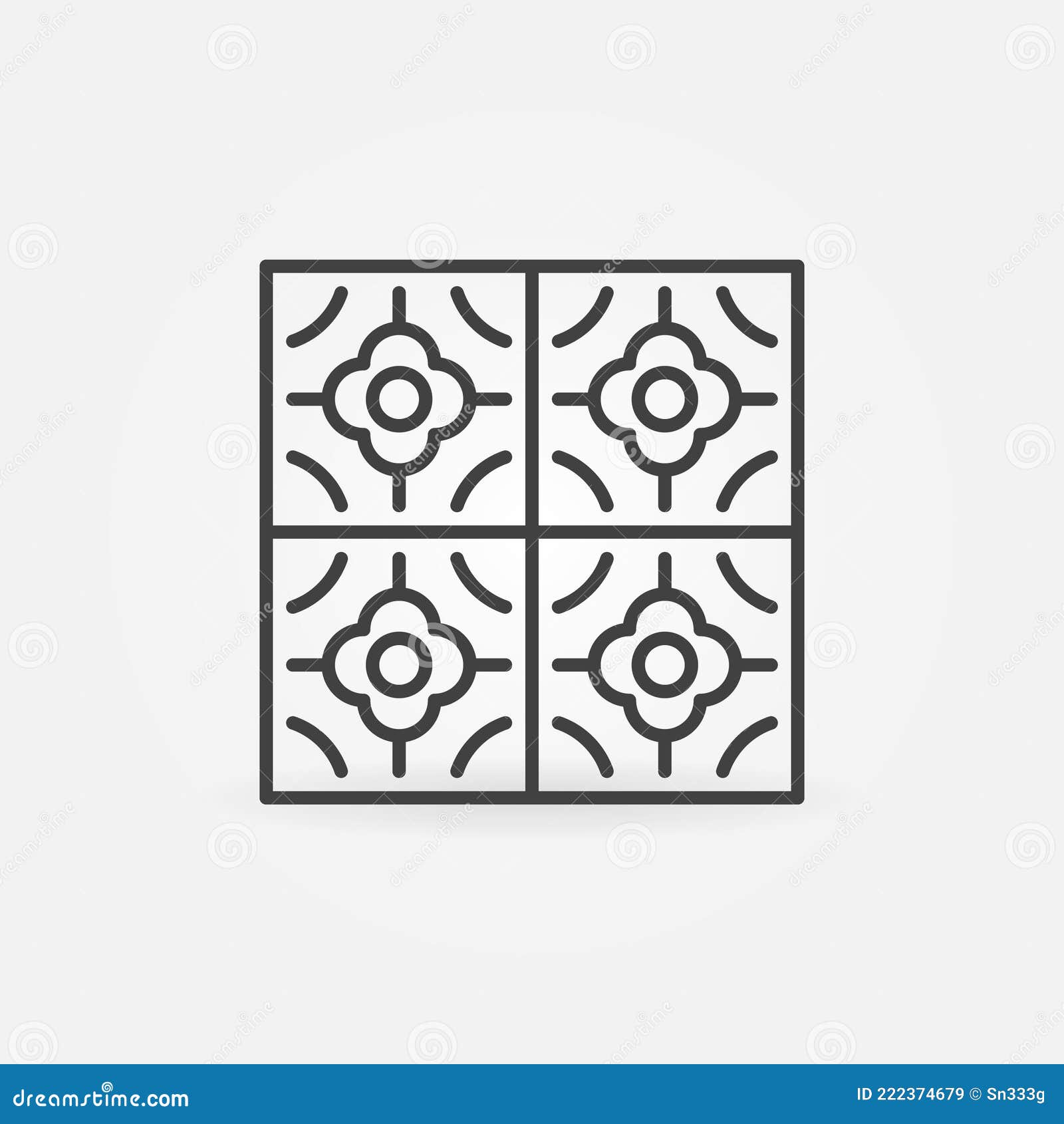 Ceramic Tile Linear Vector Concept Icon or Symbol Stock Vector ...