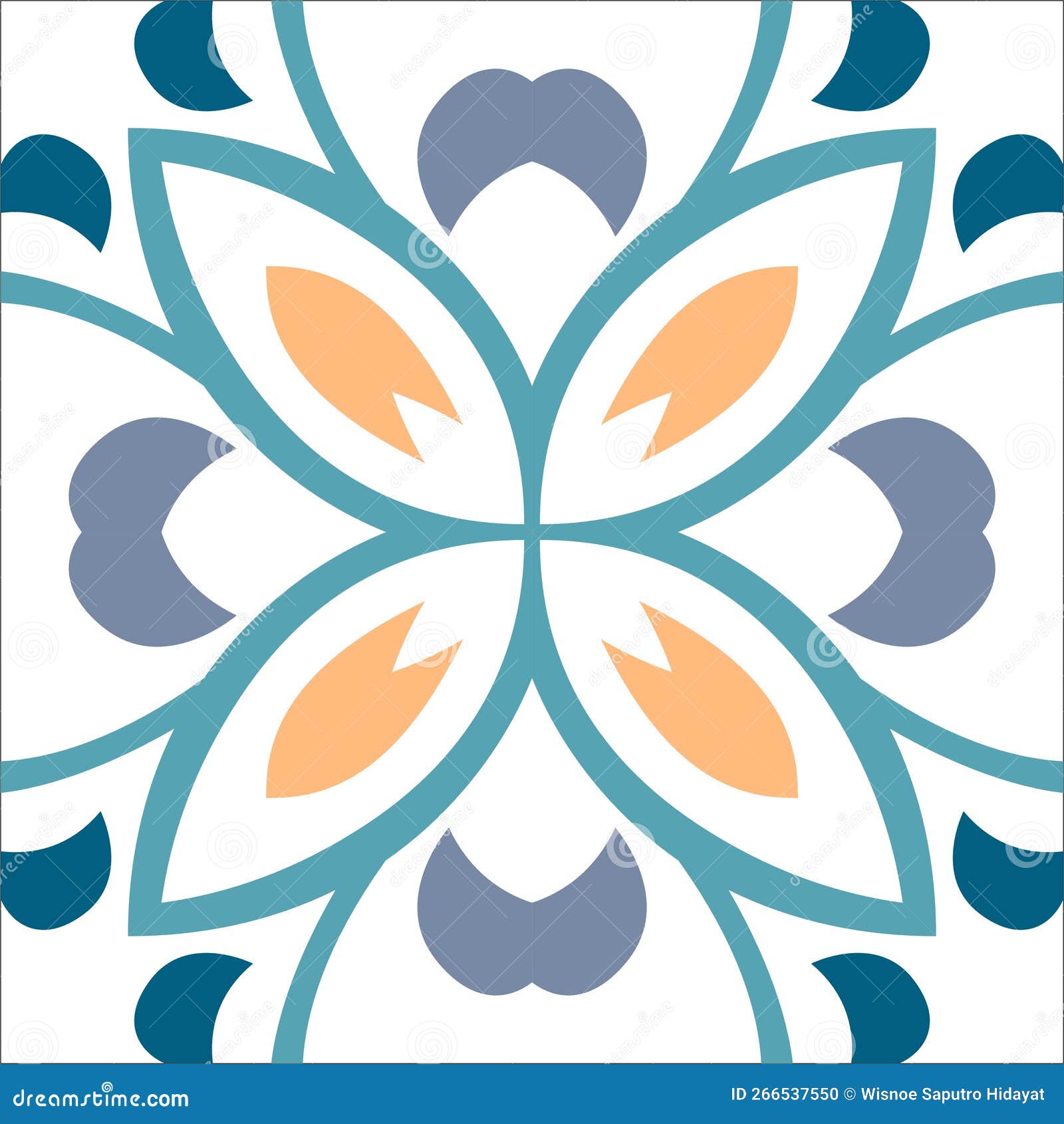 CERAMIC TILE MOTIF-11 stock vector. Illustration of petal - 266537550