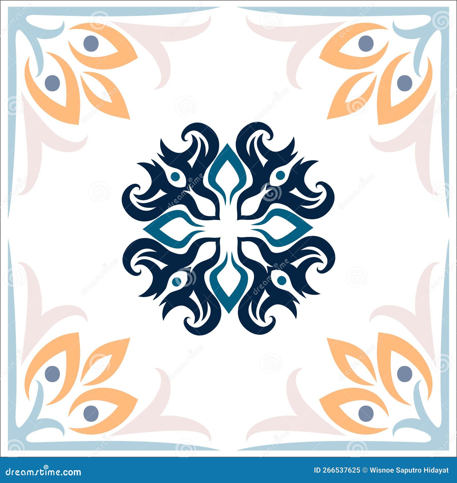 CERAMIC TILE MOTIF-5 stock vector. Illustration of tile - 266537625