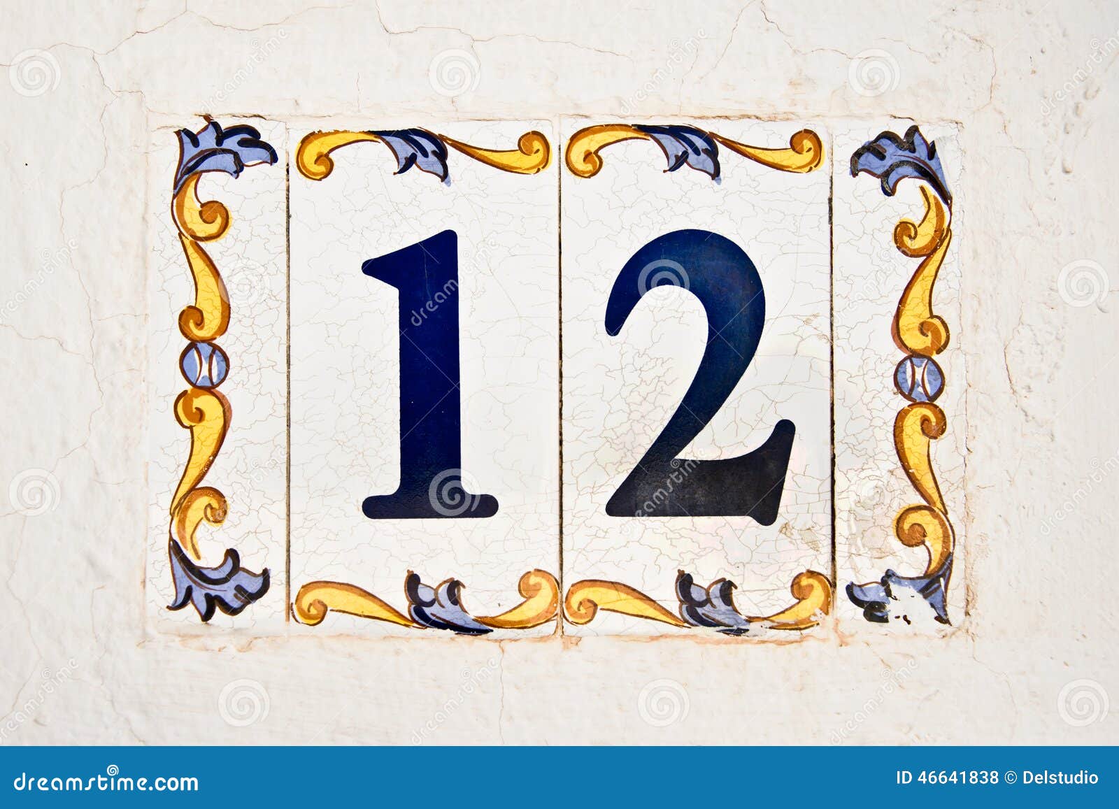 Ceramic tile, number 12 stock photo. Image of home, decoration - 46641838