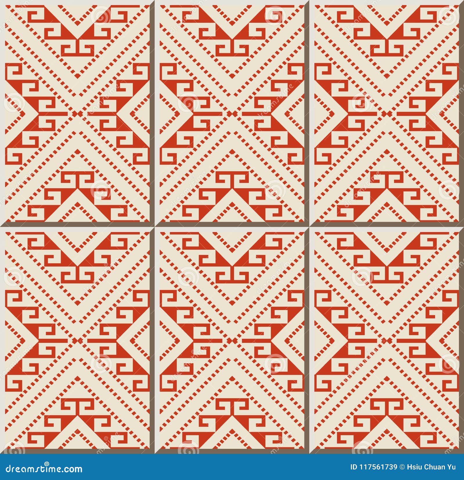 Ceramic Tile Pattern Check Diamond Geometry Cross Frame Dot Line Stock ...