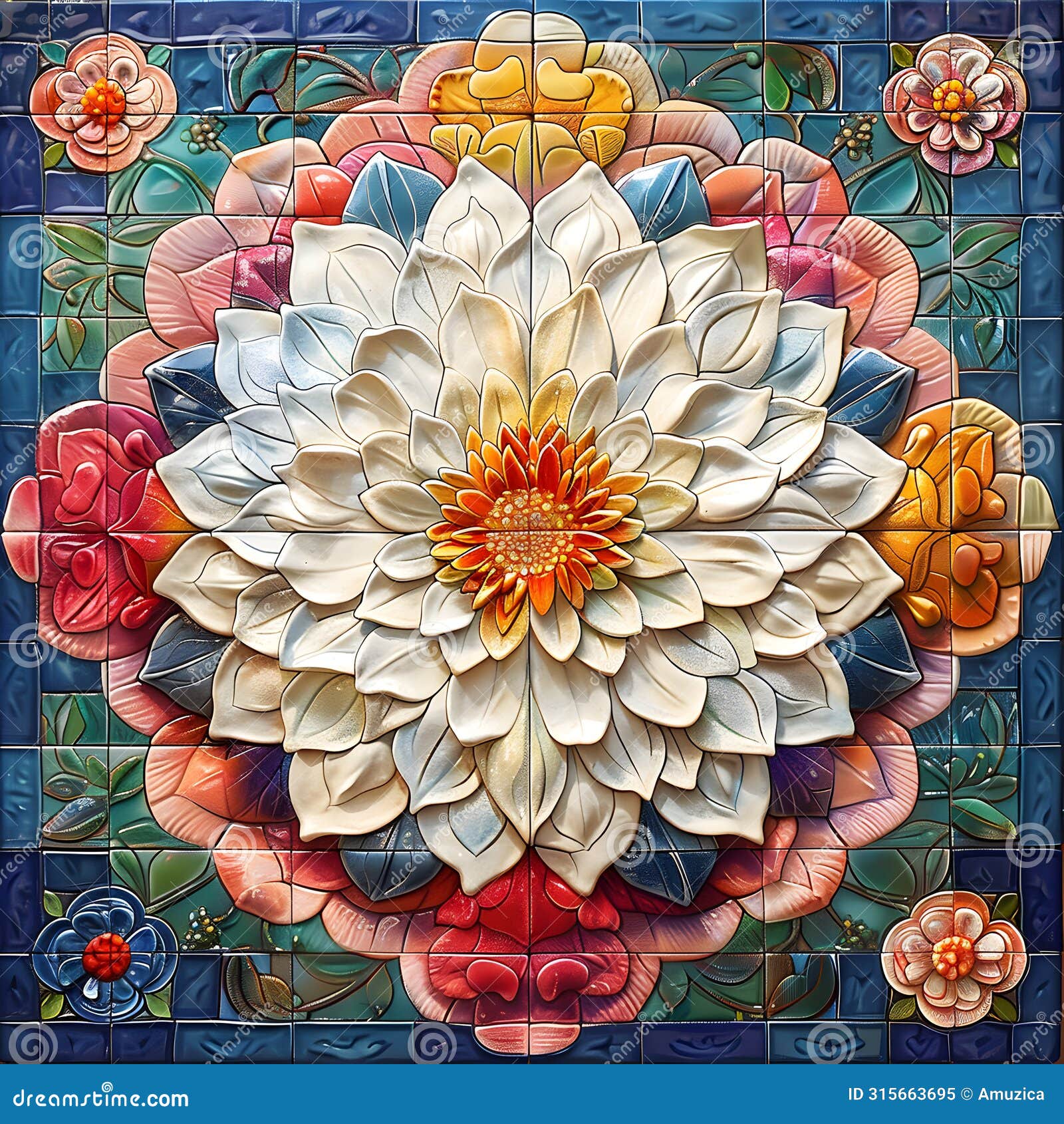 Ceramic Tile Pattern. Ethnic Folk Ornament Stock Illustration ...