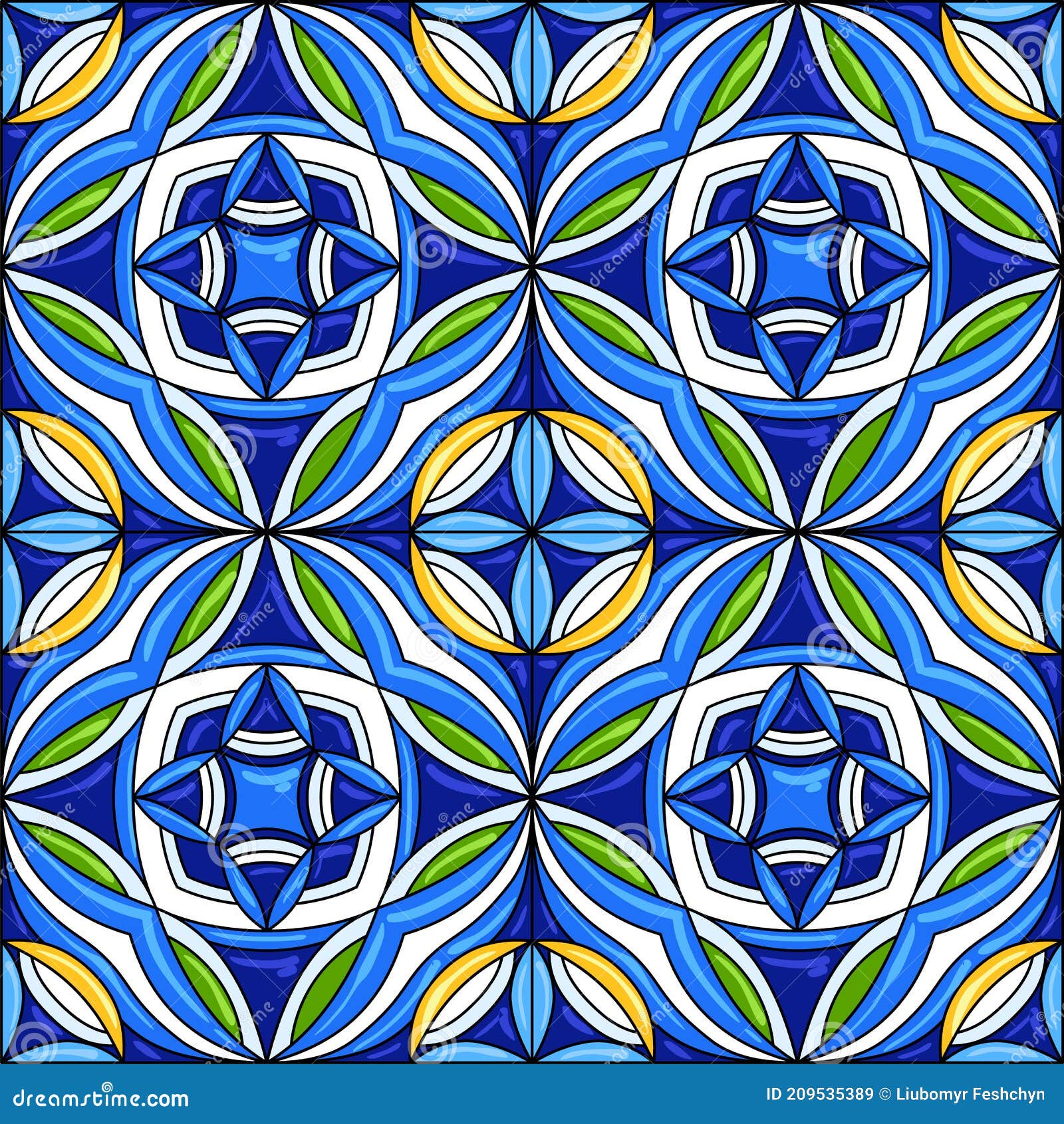 Ceramic Tile Pattern. Gorgeous Seamless Pattern Stock Illustration ...