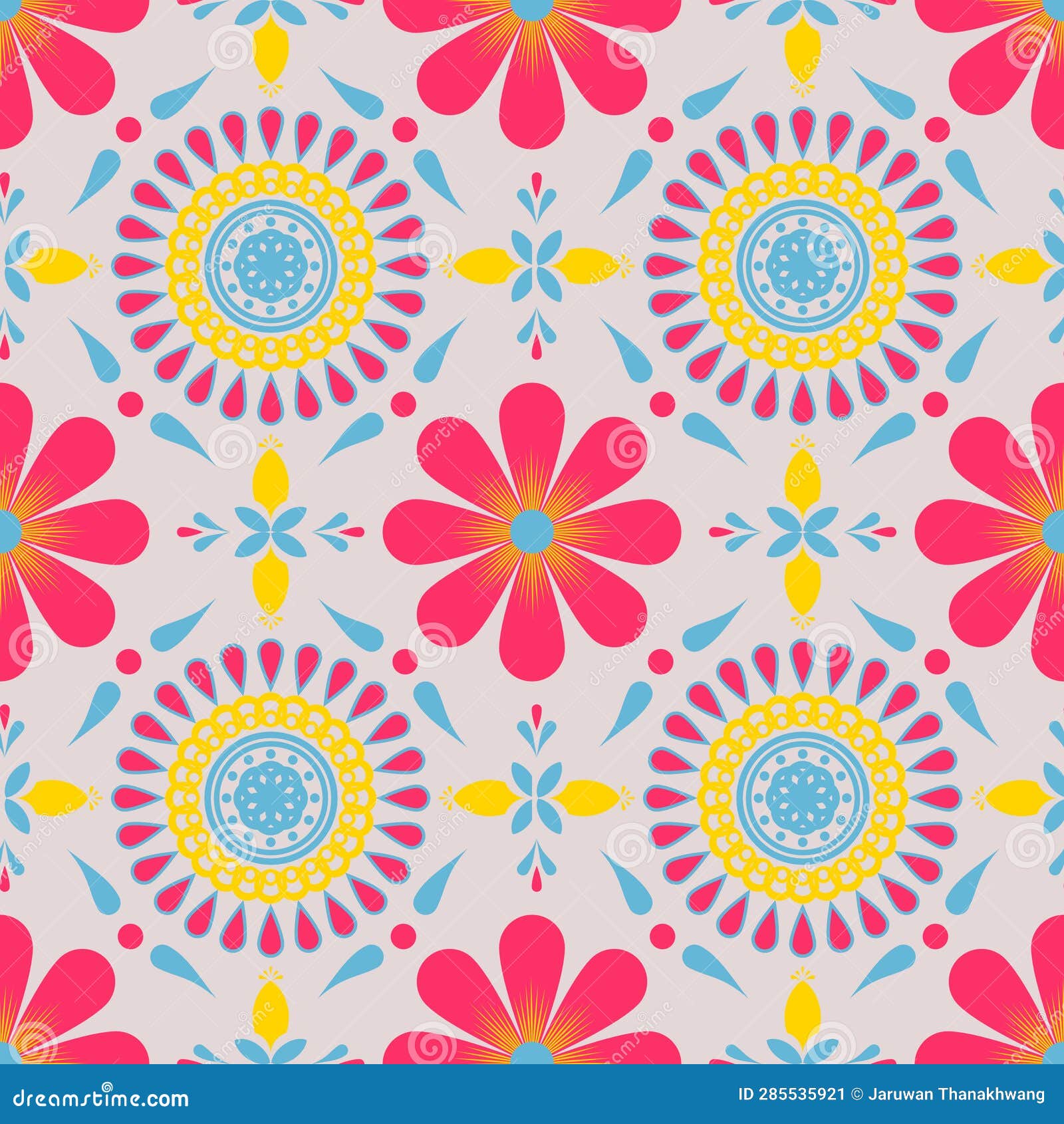 Ceramic Tile Pattern Seamless Vector. Floral Pattern Stock Vector ...