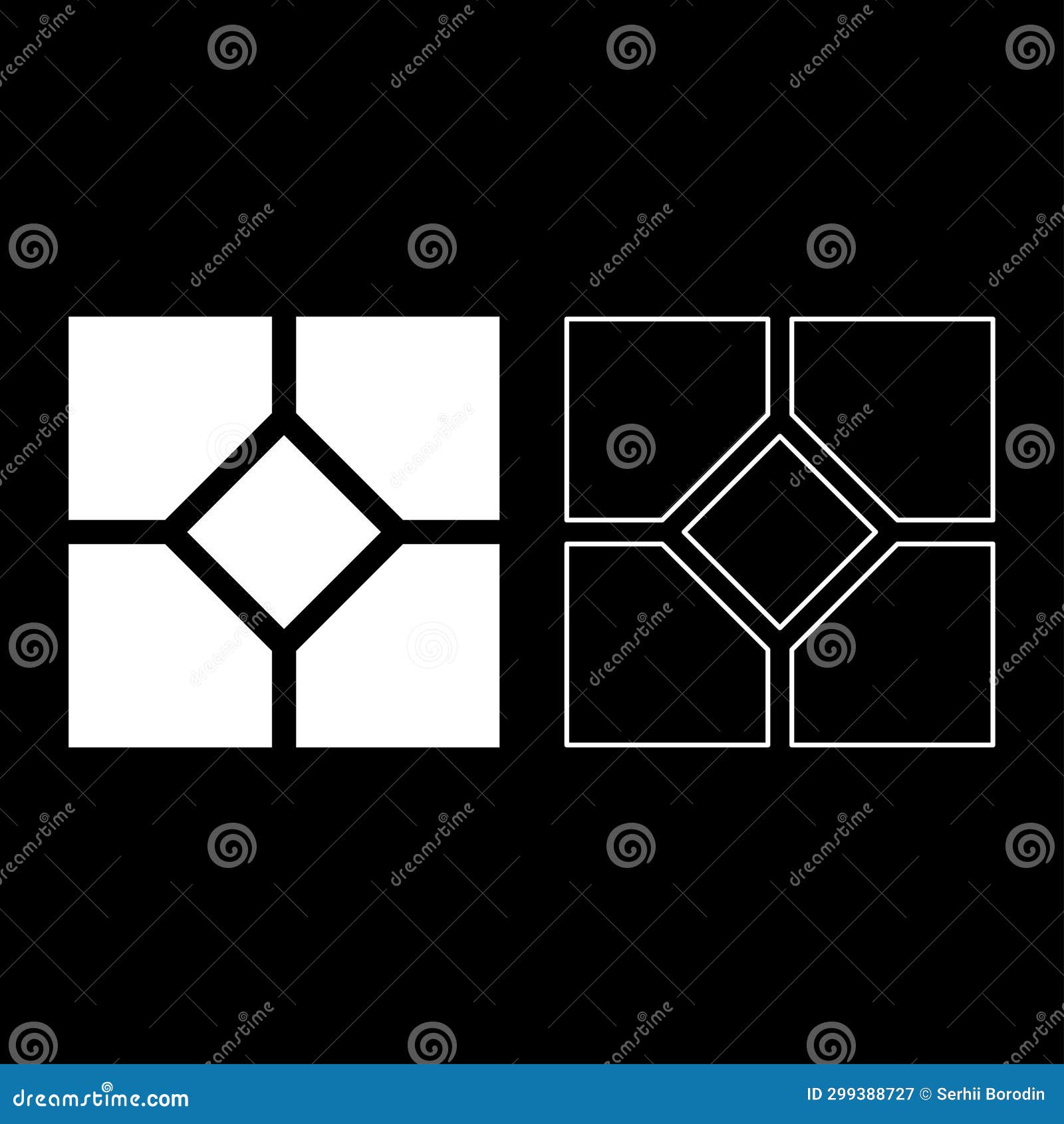 Ceramic Tile Paving Slab Set Icon White Color Vector Illustration Image ...