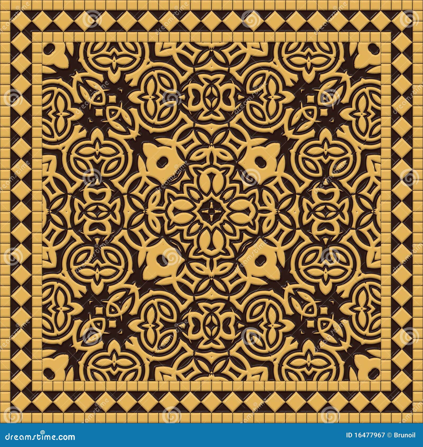 Ceramic Tile Seamless Pattern Stock Illustration - Illustration of ...