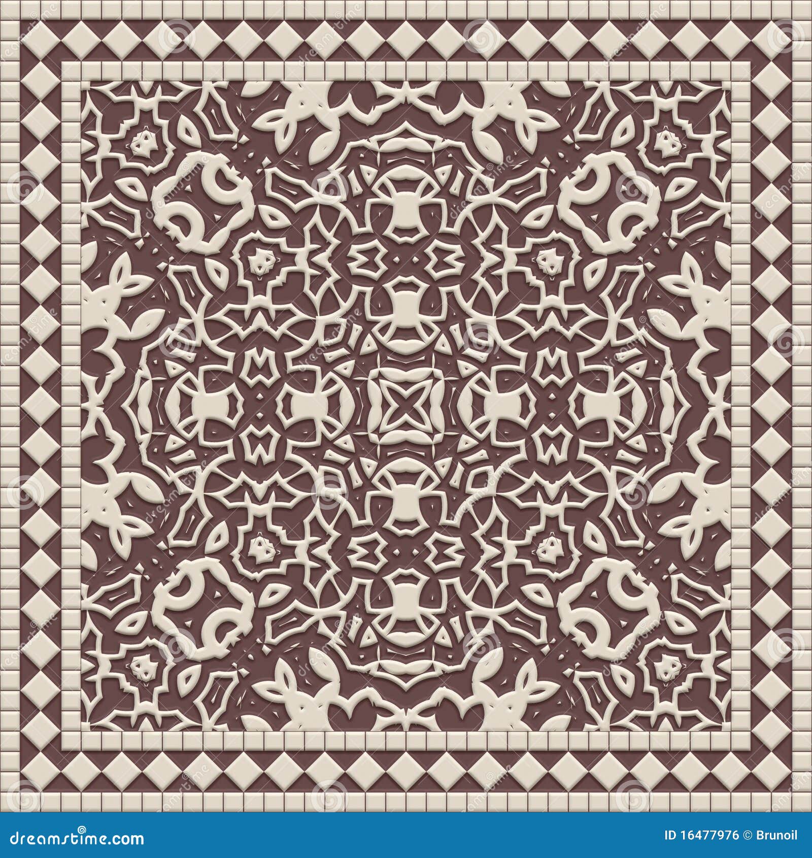 Ceramic Tile Seamless Pattern Stock Illustration - Illustration of ...