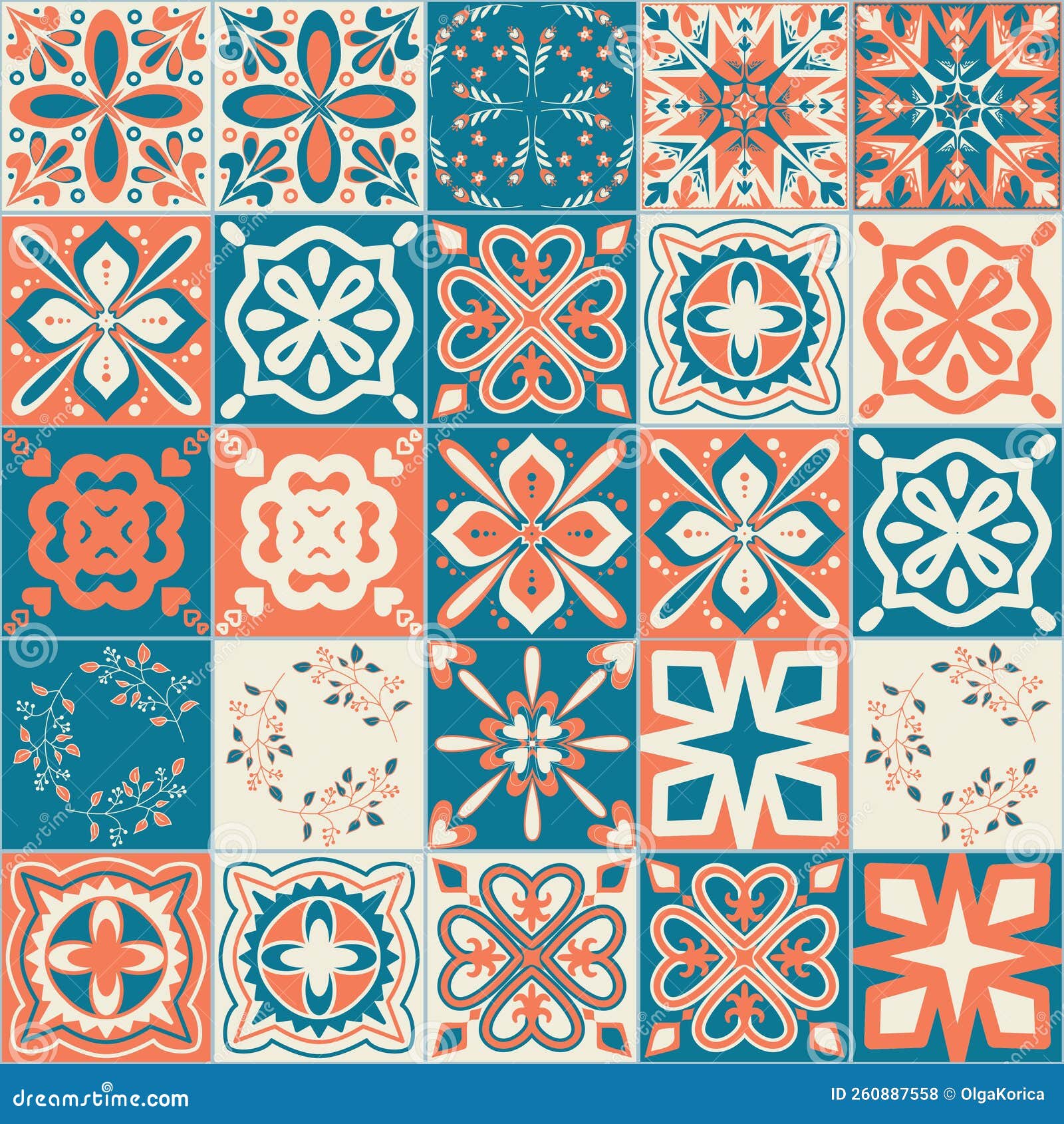 Ceramic Tile, Trendy Patchwork Ceramic Tile Design Vector Illustration ...