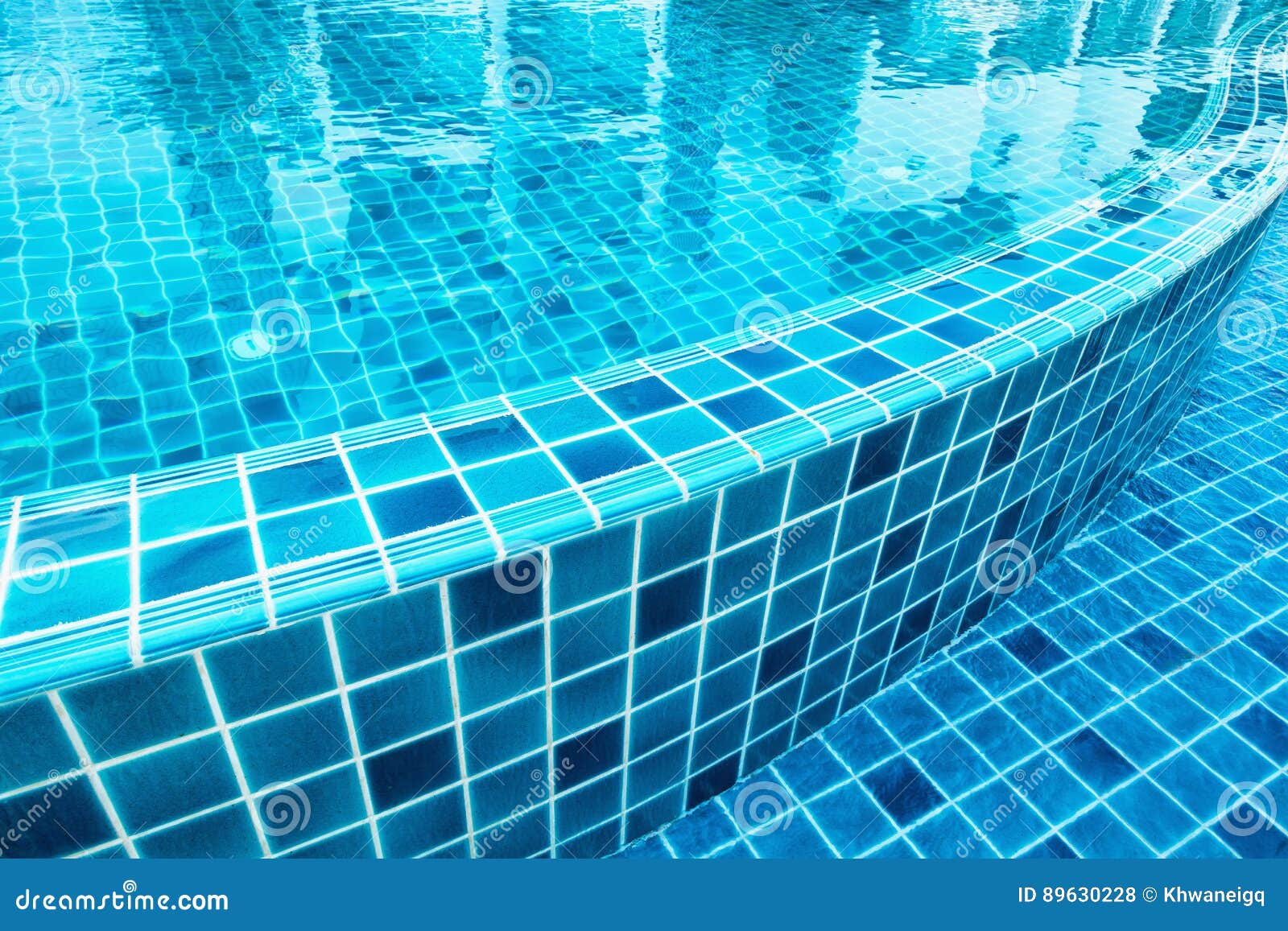 Ceramic Tile of Swimming Pool with Water Reflection., Abstract ...