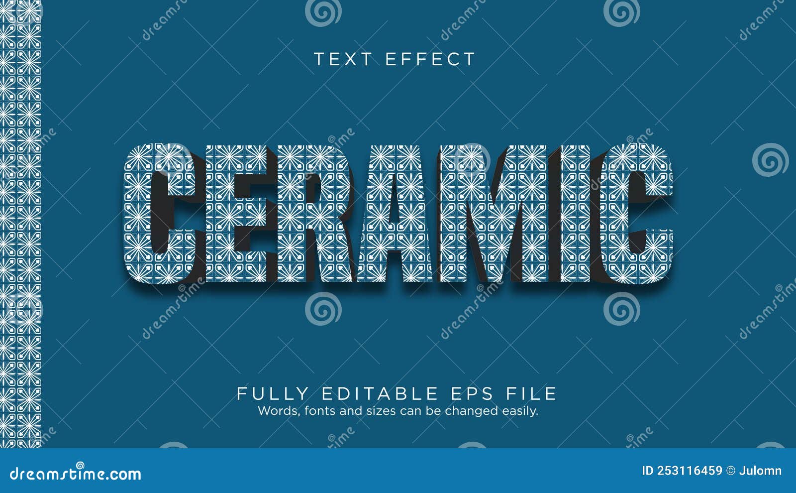 Ceramic Tile Text Effect Font Type Stock Illustration - Illustration of ...