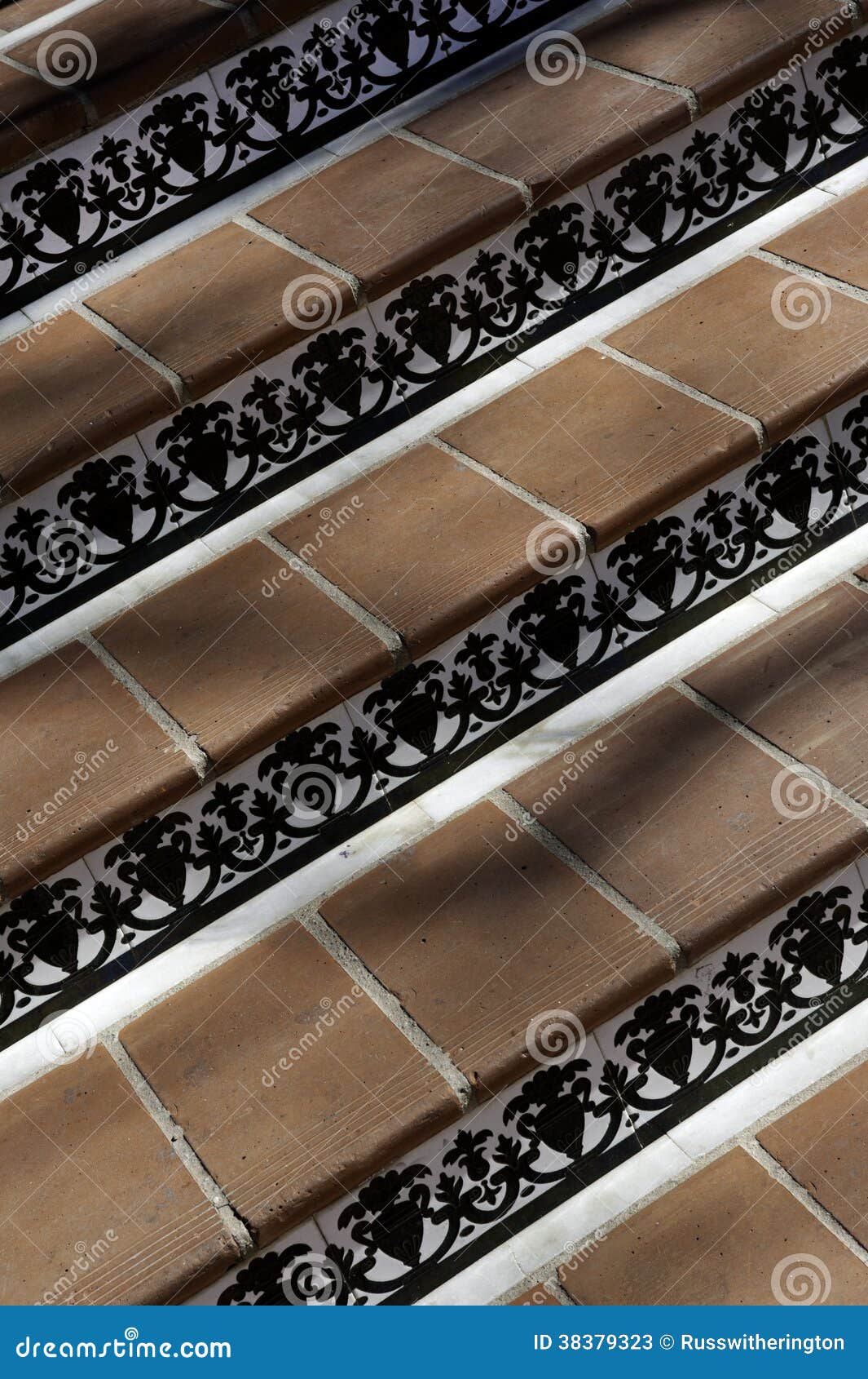 Ceramic tiled steps stock image. Image of patten, tiles - 38379323