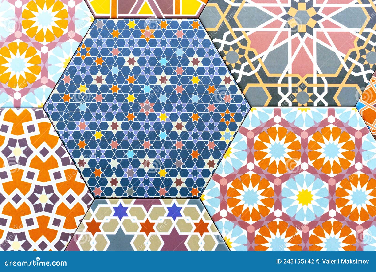 Ceramic Tiles with a Bright Pattern. Tile Background for Design and ...