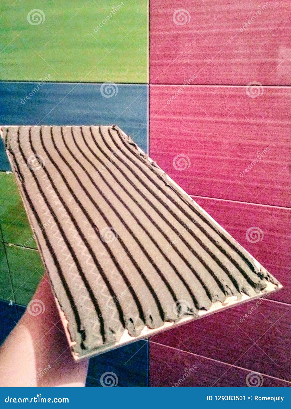 Ceramic Tiles Finishing Works Repairs in the House Work of the Master ...