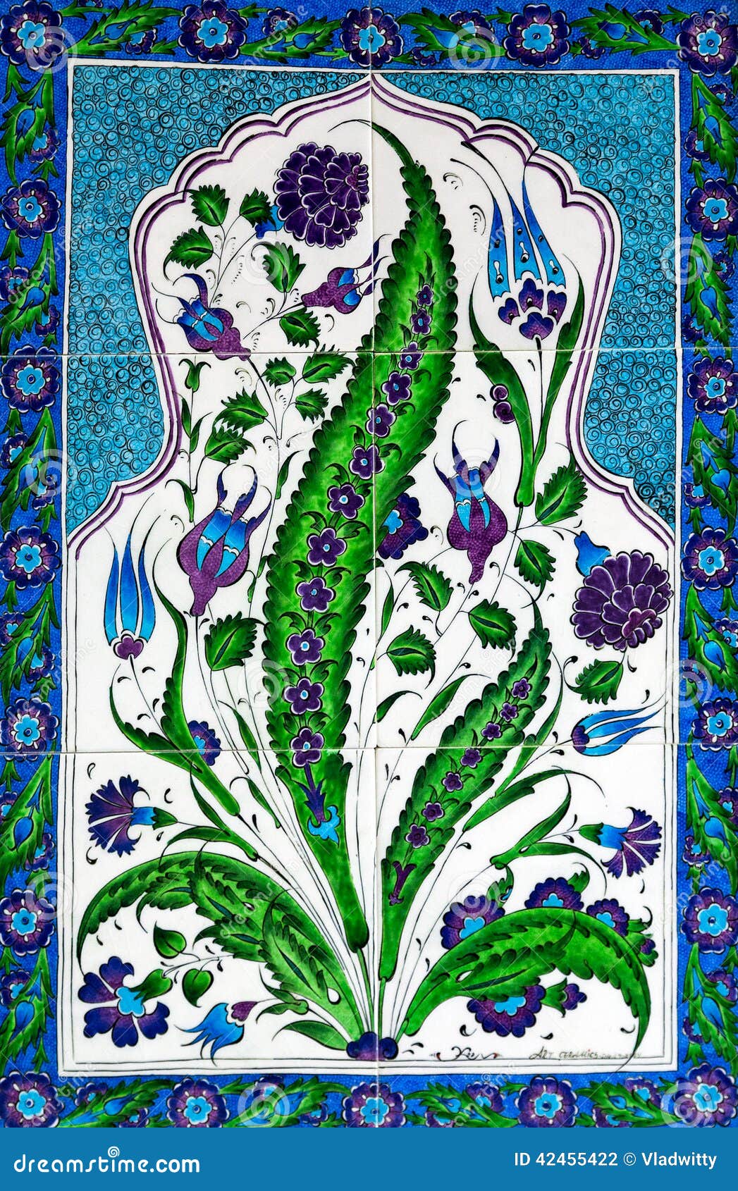 Ceramic Tiles - Floral Pattern Stock Photo - Image of aesthetic, floral ...