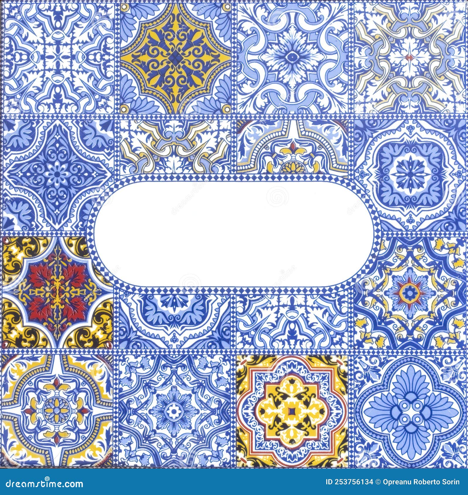 Ceramic Tiles Floral Pattern Stock Photo - Image of ceramic, geometric ...