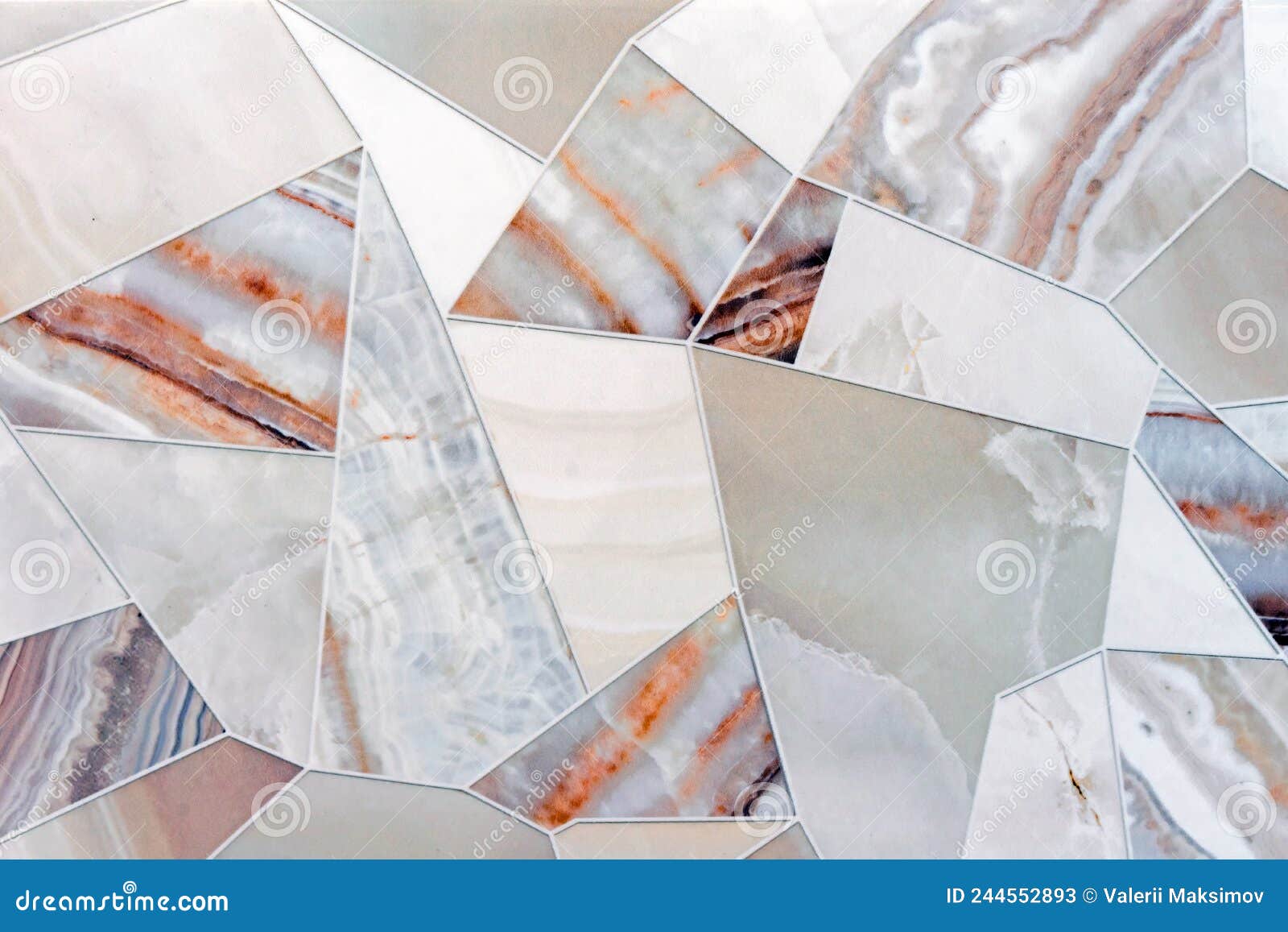 Ceramic Tiles Made of Multi-colored Pieces with Textures of Natural ...