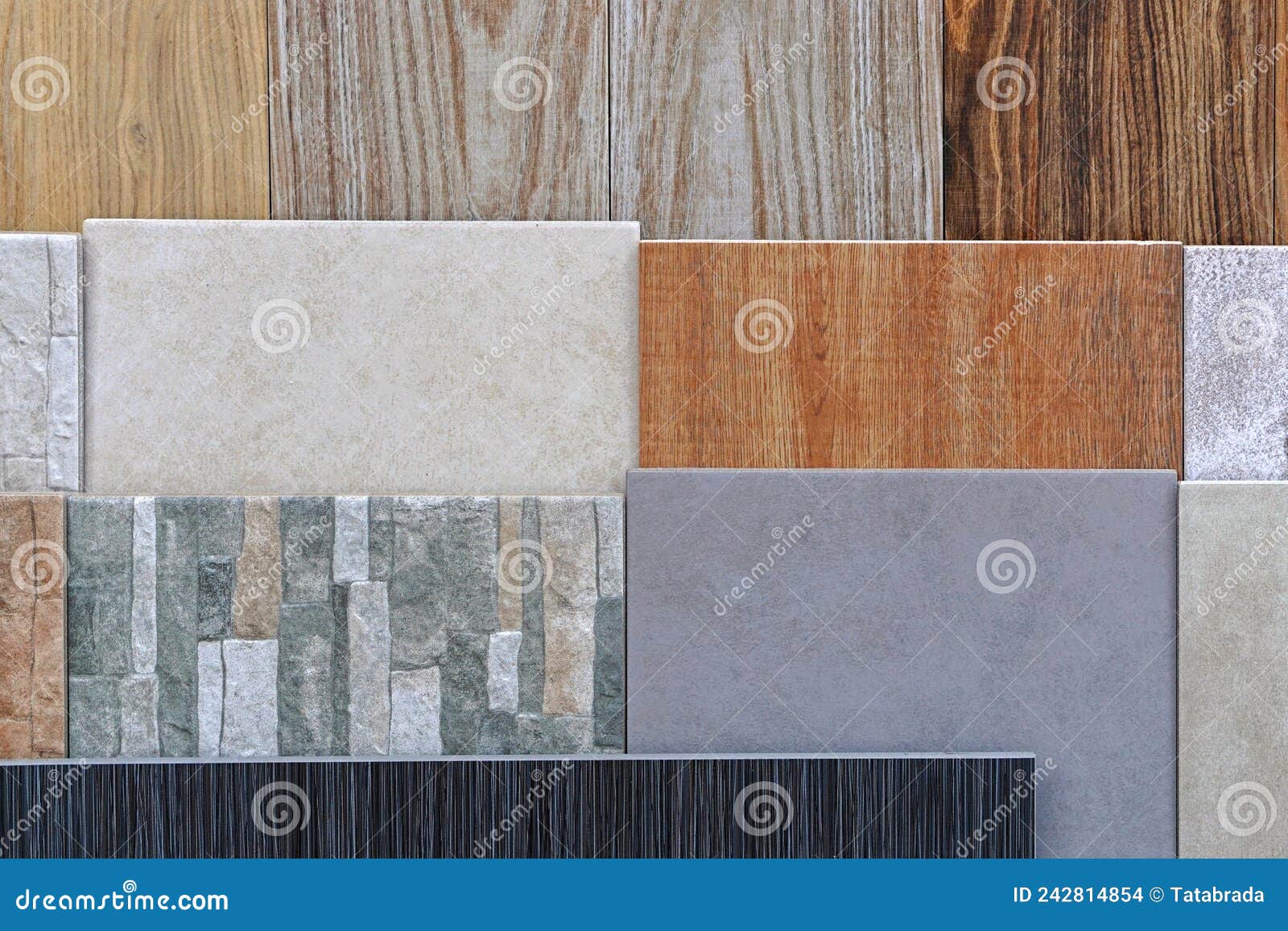 Ceramic tiles mix stock photo. Image of construction - 242814854