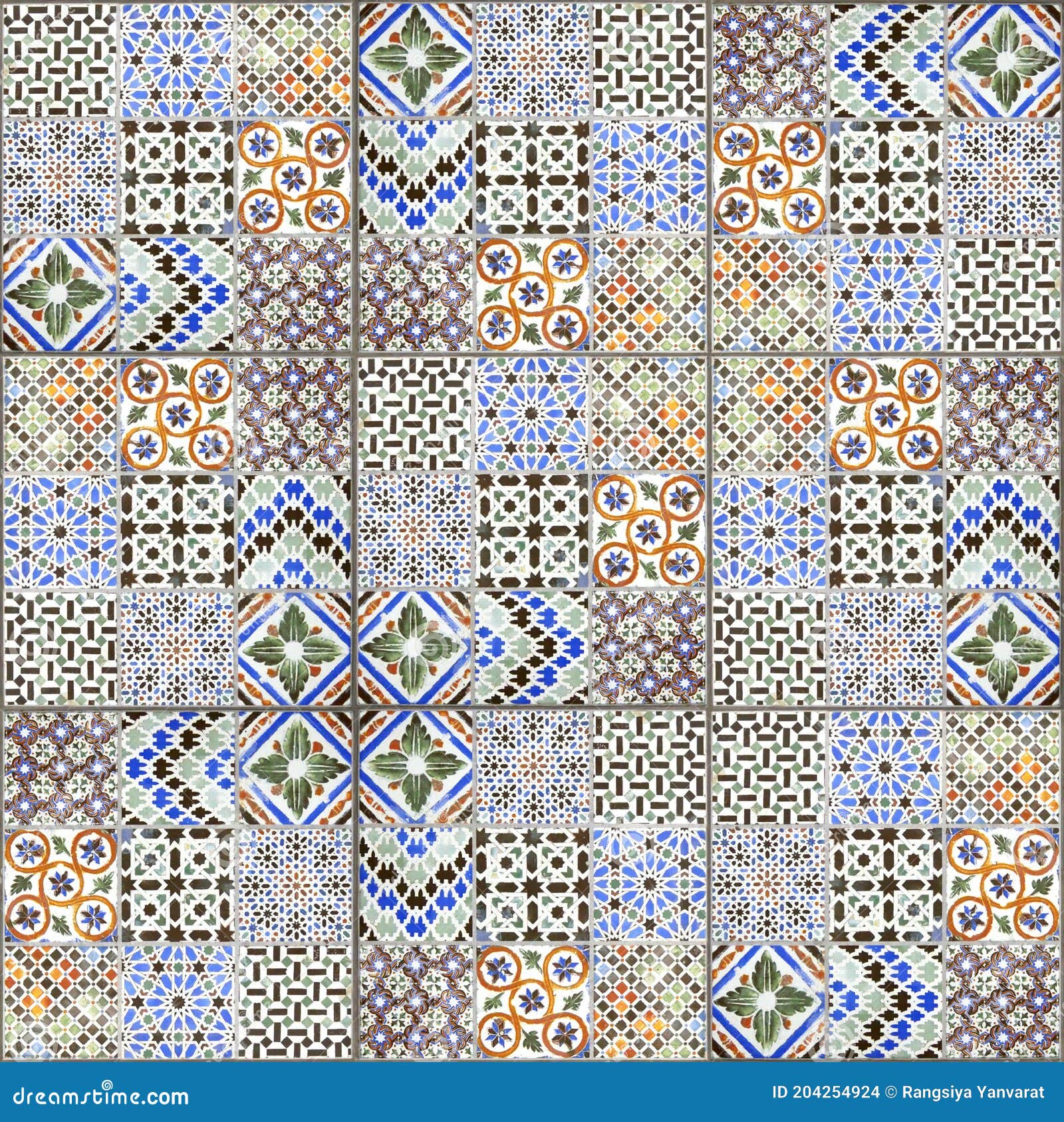 Ceramic Tiles Pattern Patchwork Design for Background Stock Photo ...