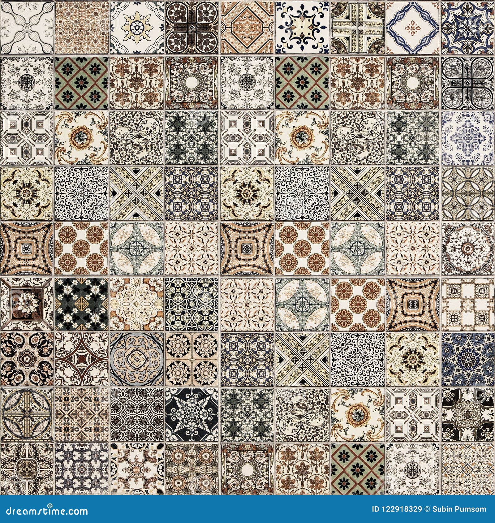 Ceramic Tiles Patterns Handcraft from Thailand Parks Pu Stock Image ...