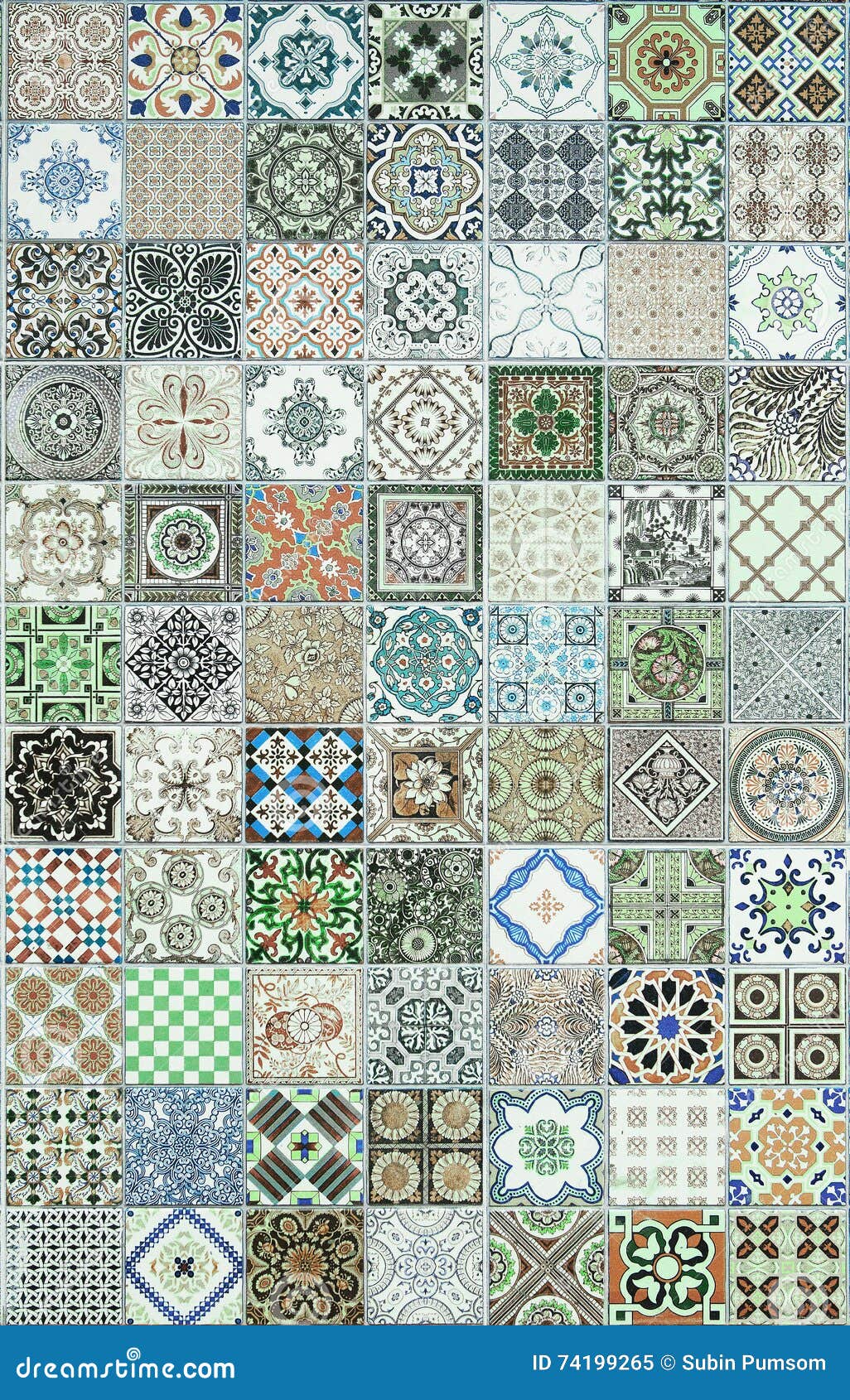 Ceramic Tiles Patterns from Portugal. Stock Image - Image of glaze ...