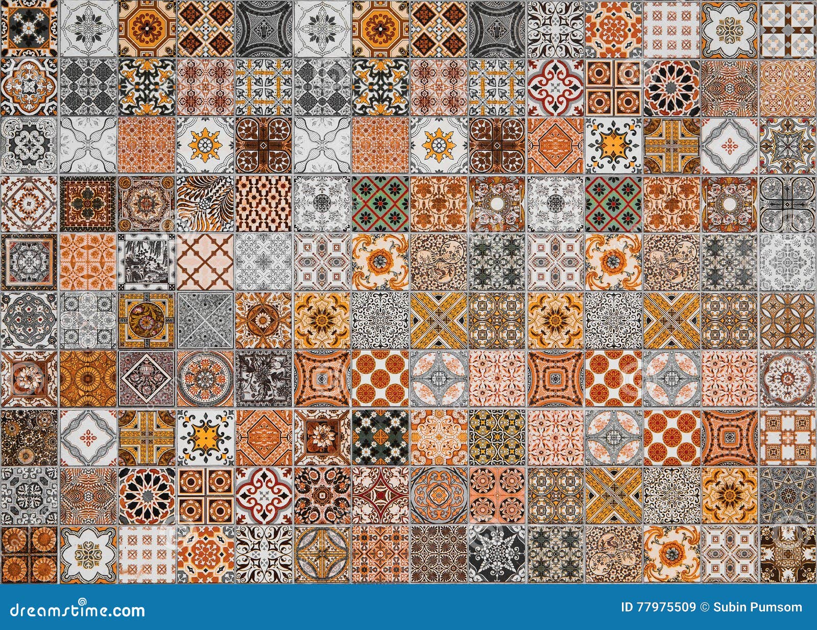 Ceramic Tiles Patterns from Portugal. Stock Illustration - Illustration ...