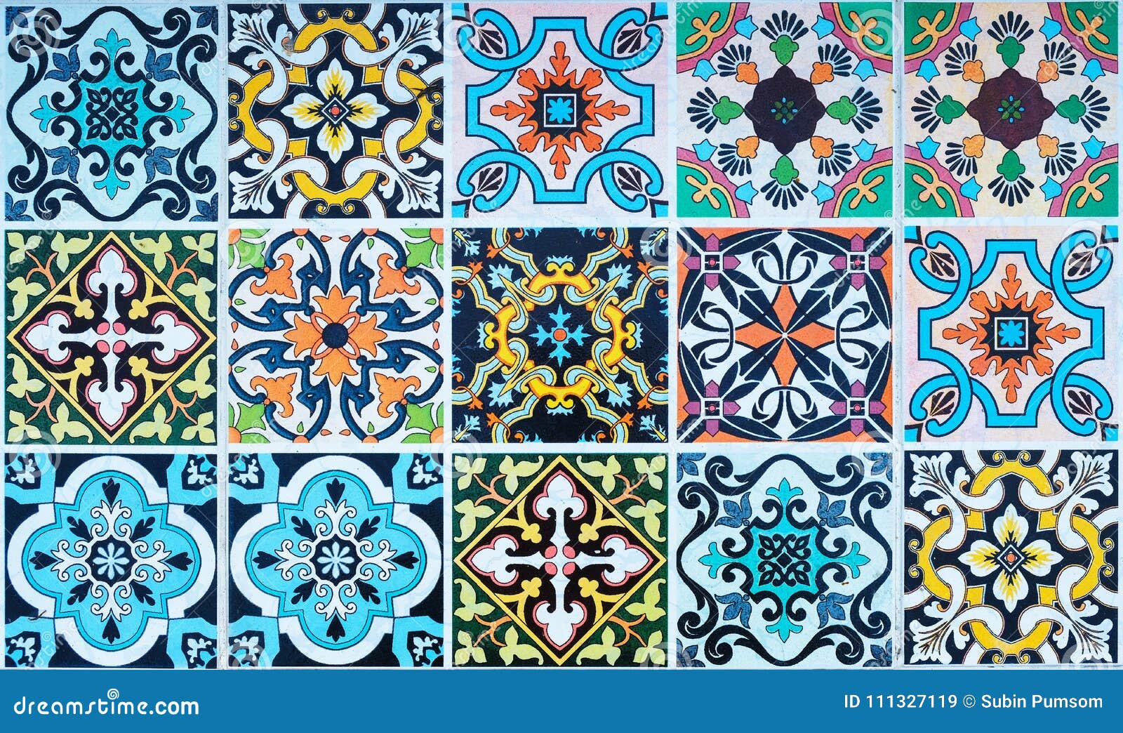 Ceramic Tiles Patterns from Stock Image - Image of marrakesh, collage ...