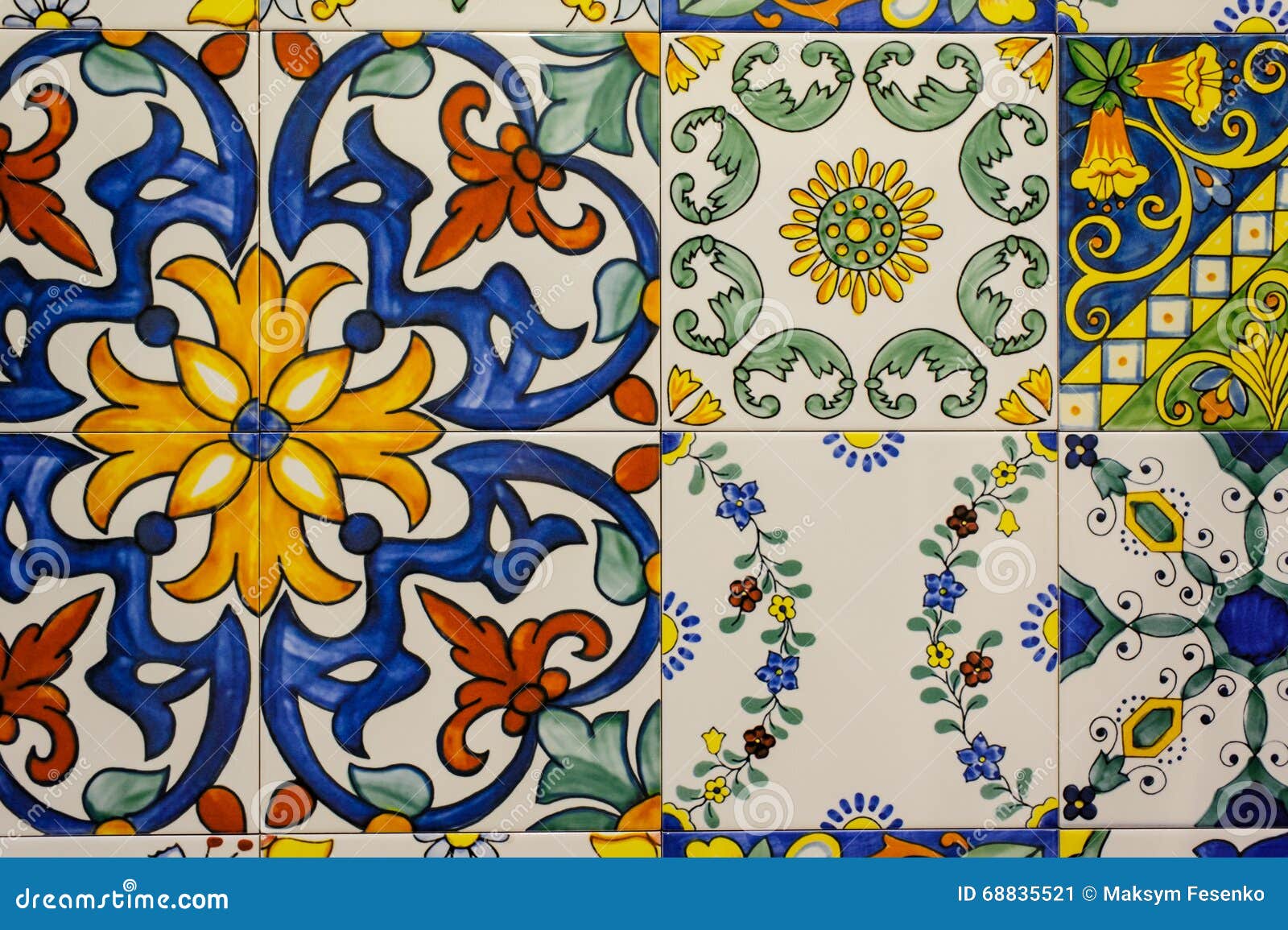 Ceramic Tiles Patterns from Portugal. Stock Image - Image of detail ...